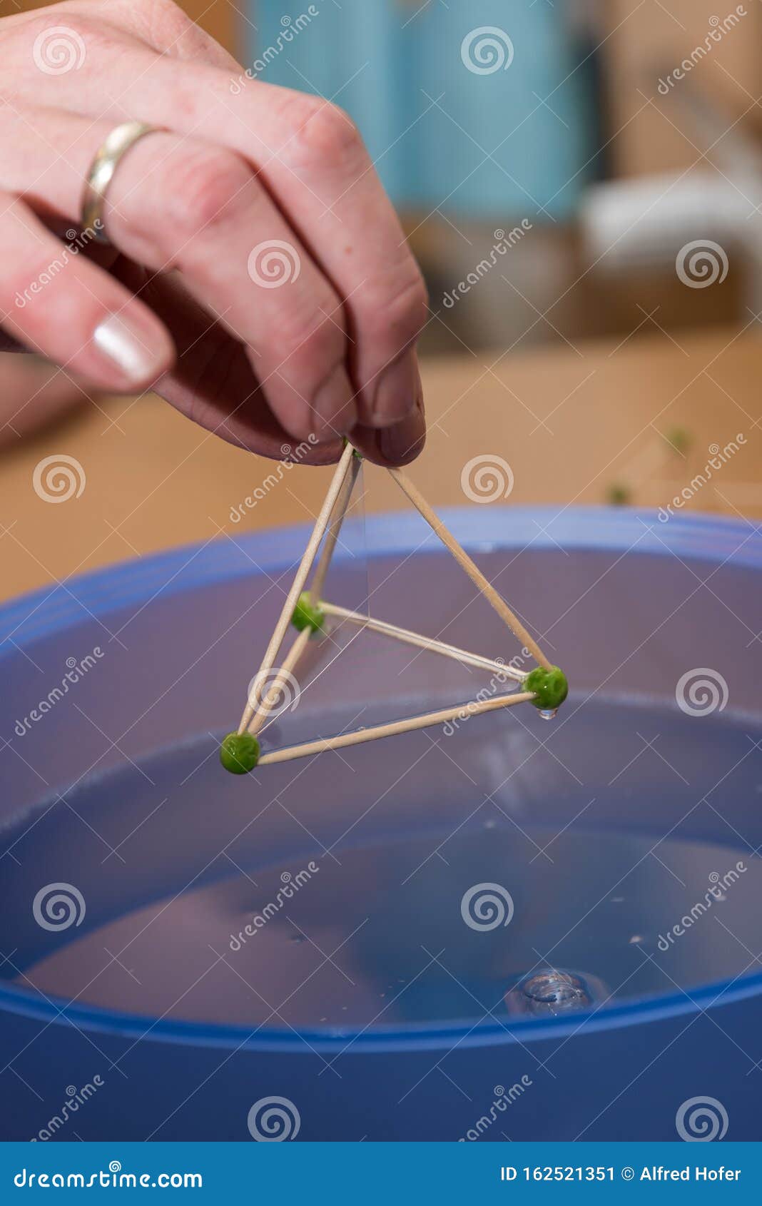 Physical Experiment with Pyramid Stock Image - Image of test, trial ...