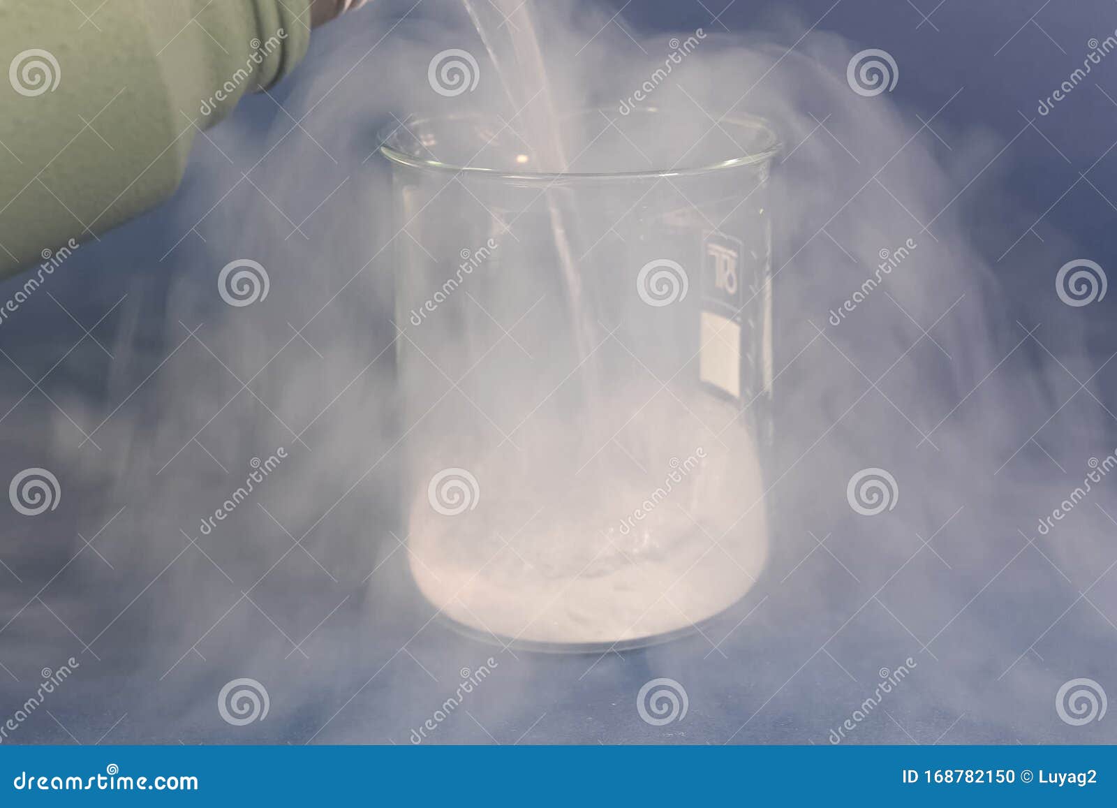 Physical Experiments with Liquid Nitrogen Stock Photo - Image of ...