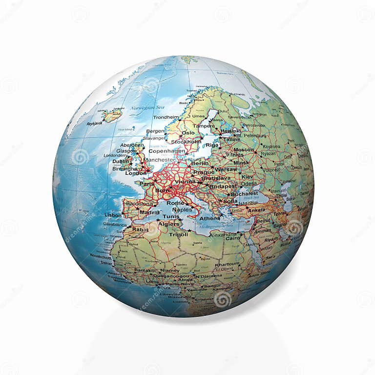 Physical globe stock illustration. Illustration of globalization - 8537393
