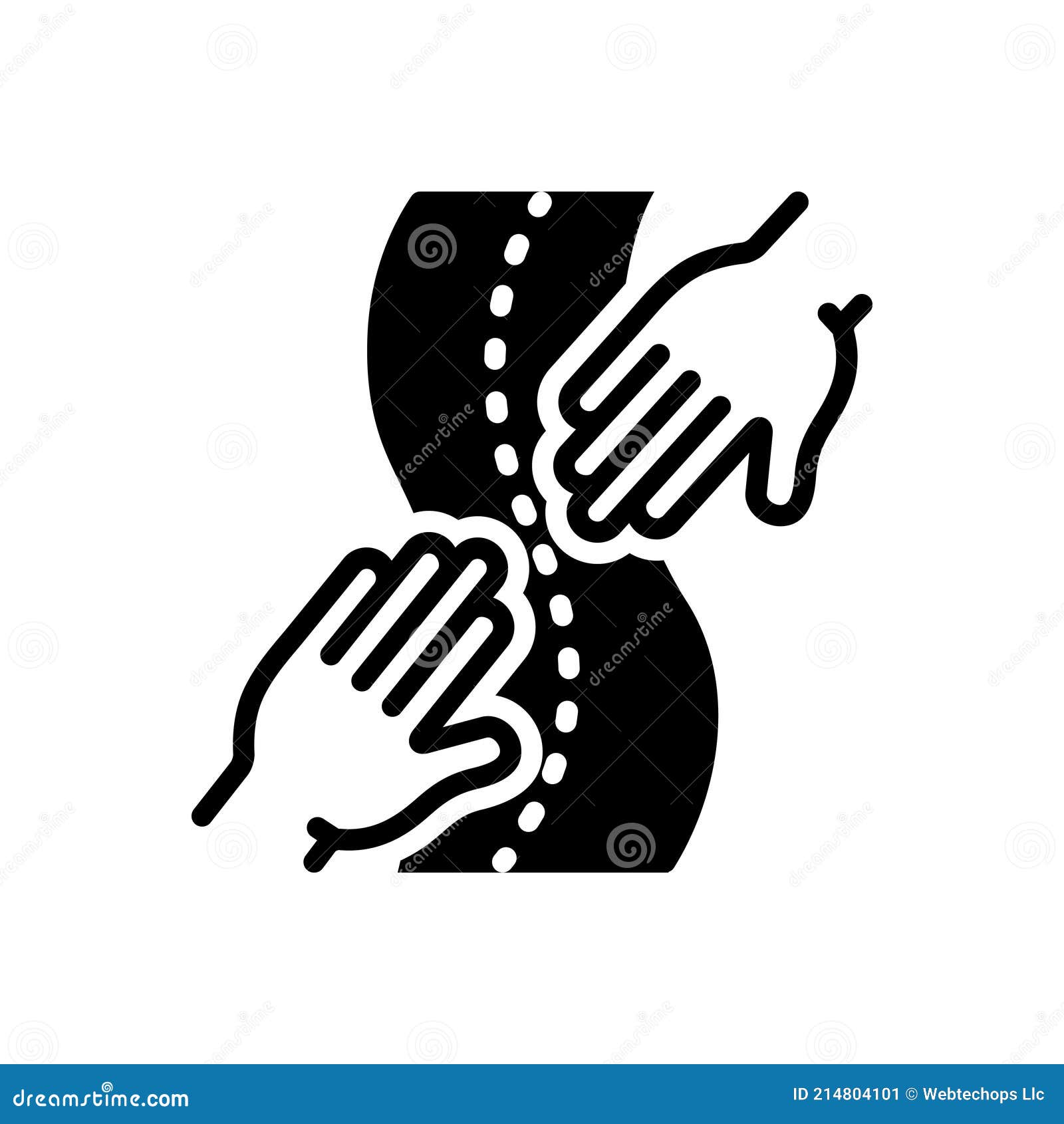 Black Solid Icon for Physical, Hand and Touch Stock Vector ...