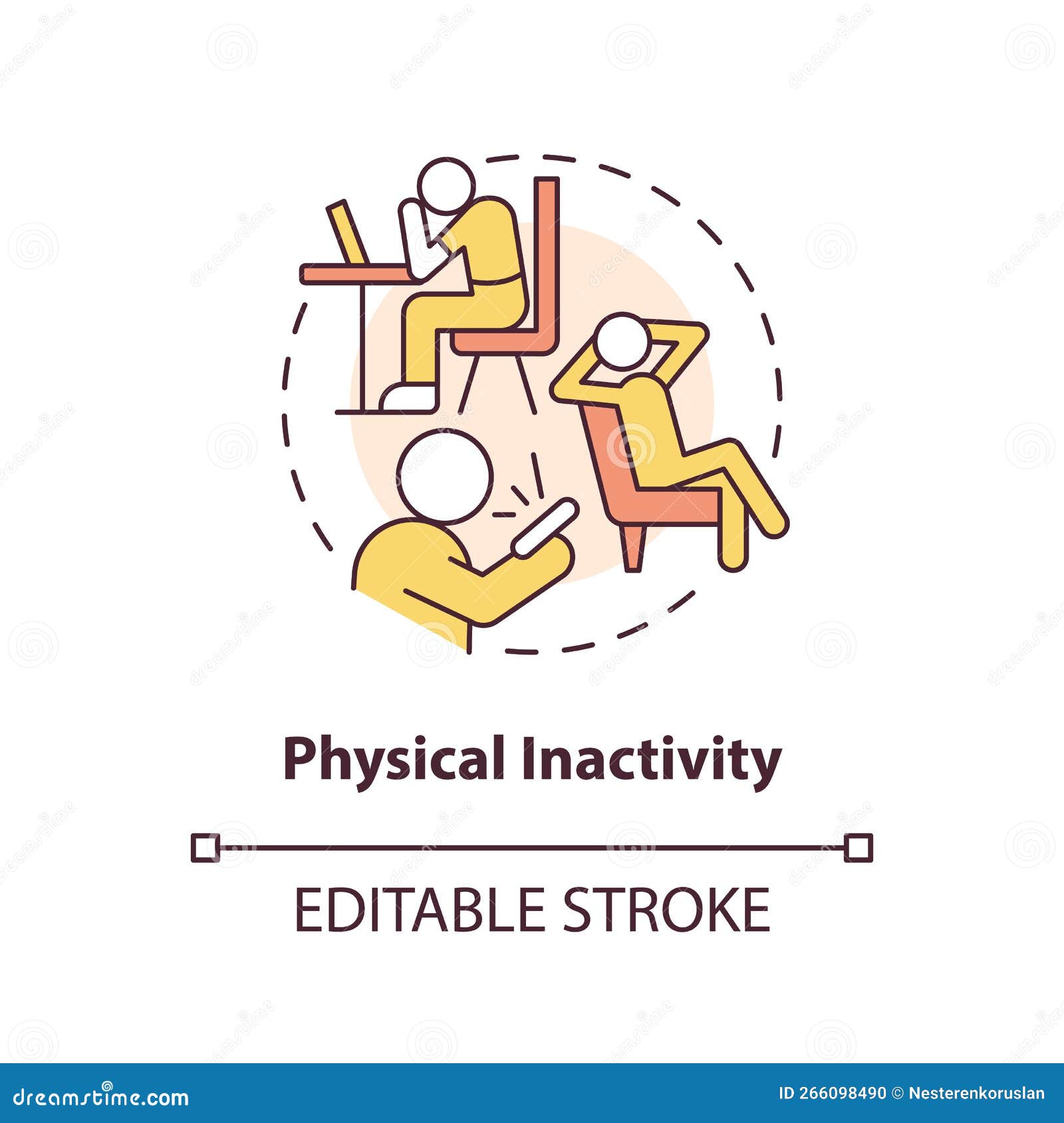 Physical Inactivity Vector Concept Metaphor | CartoonDealer.com #189703935
