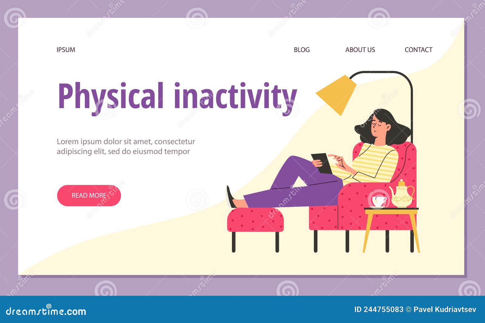 Physical Inactivity Vector Concept Metaphor | CartoonDealer.com #189703935