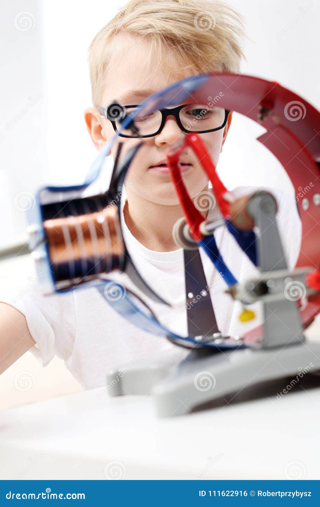Physics Class at School. Learning and Fun. Stock Photo - Image of ...