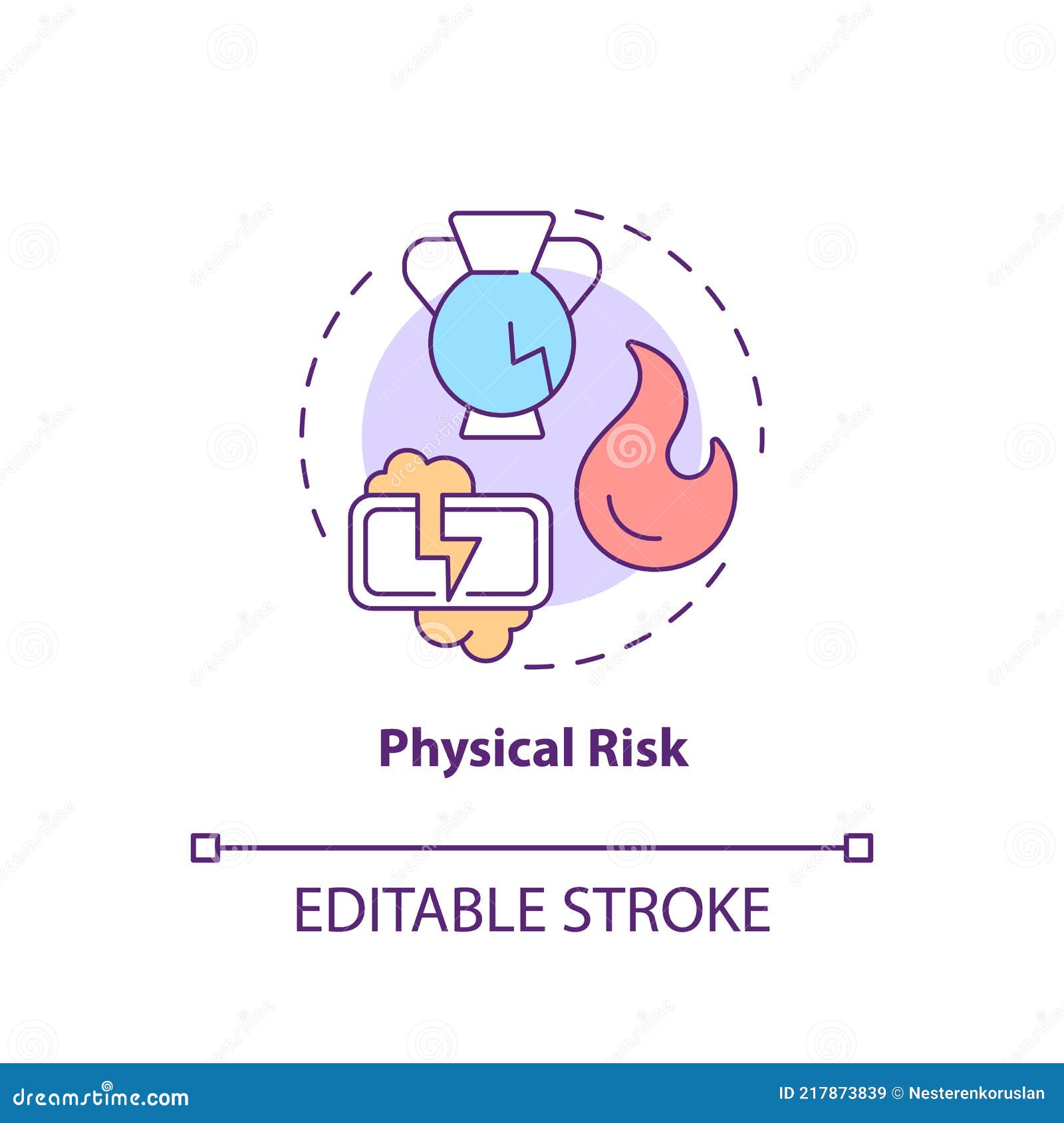 Physical risk concept icon stock vector. Illustration of consumer ...