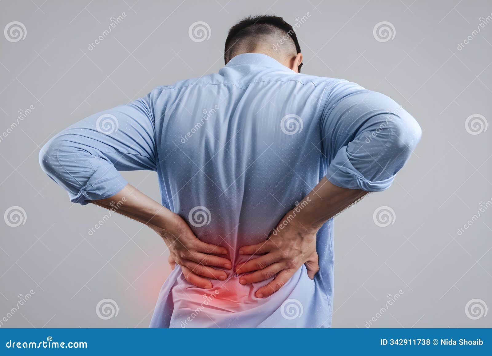 Physical Strain Man Holding His Lower Back Stock Illustration ...