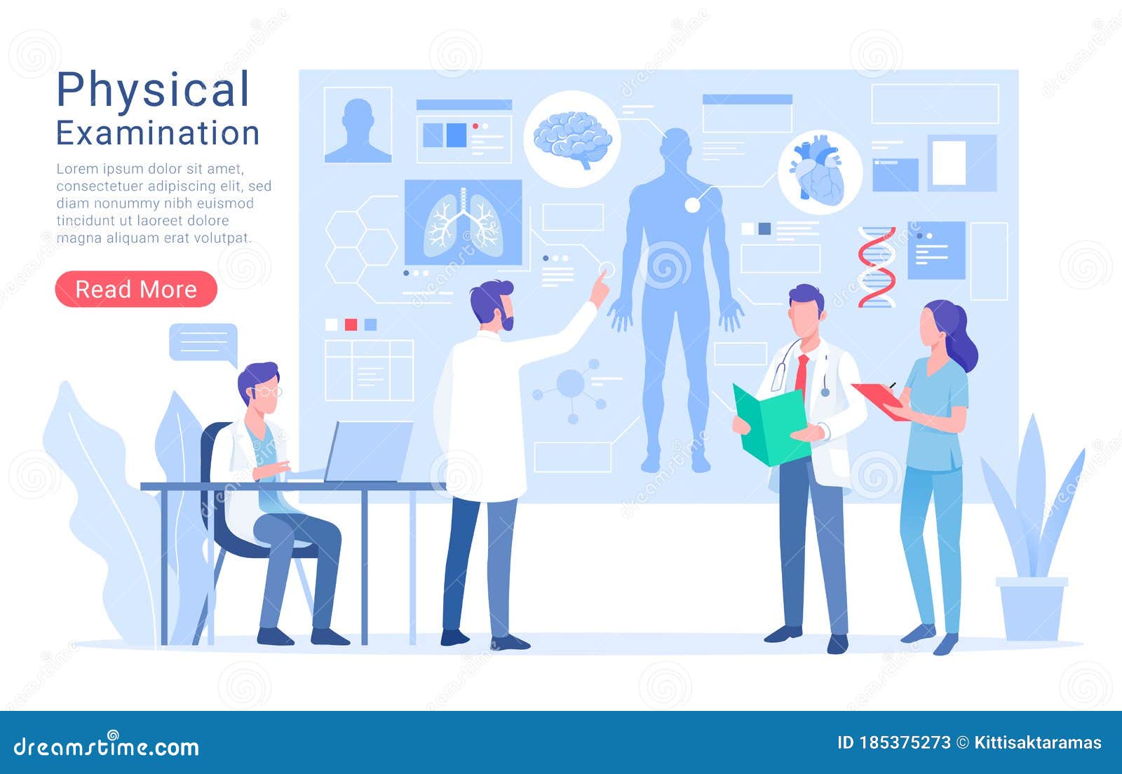 Illustration Of Physical Examination Cartoon Vector | CartoonDealer.com ...