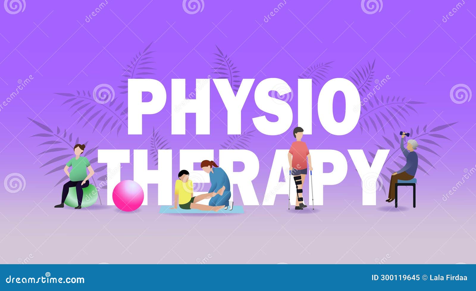 Physical Therapy Typograph Word Concept Banner Size Stock Vector ...