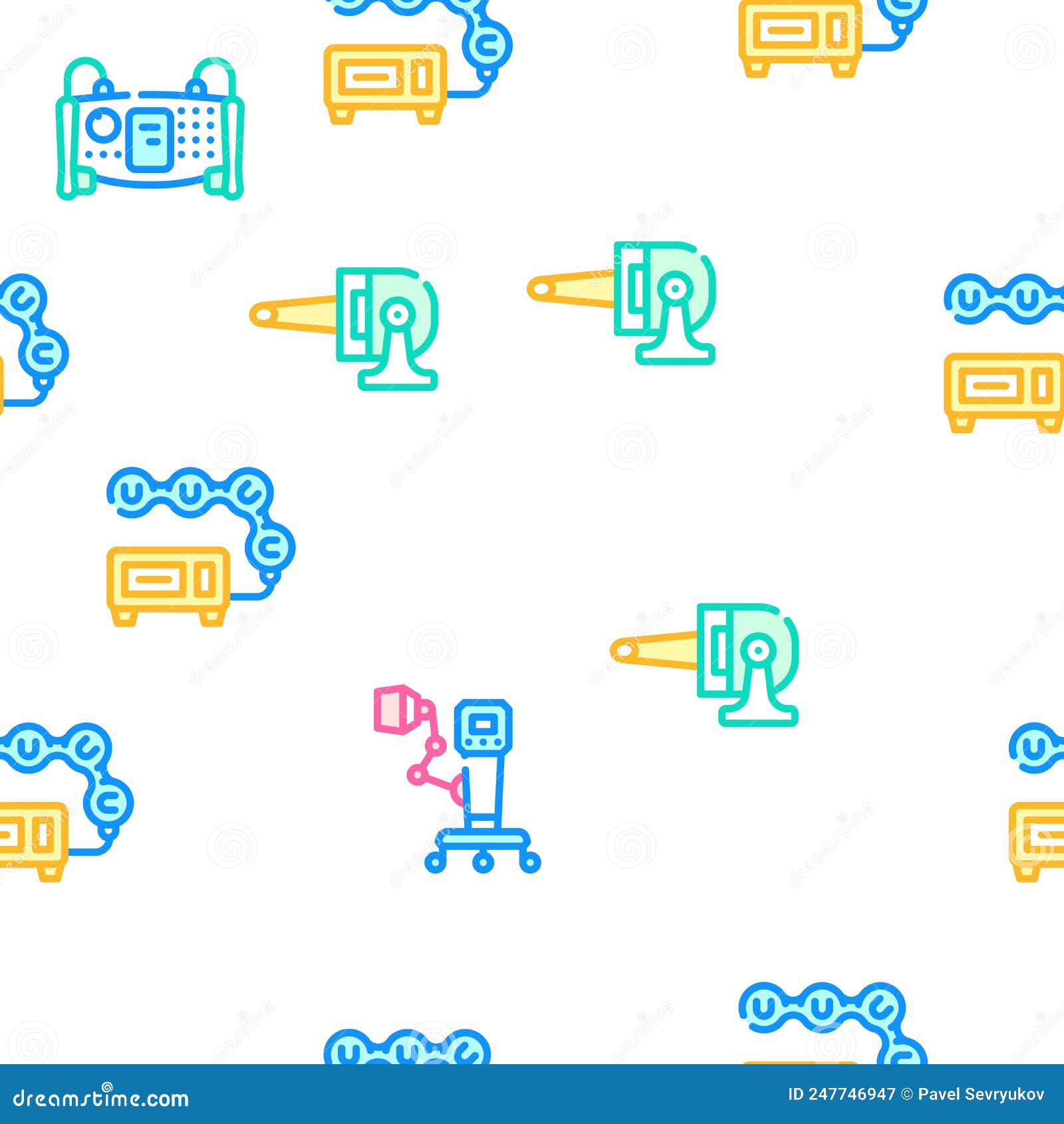 Physical Therapy Aid Vector Seamless Pattern Stock Illustration ...