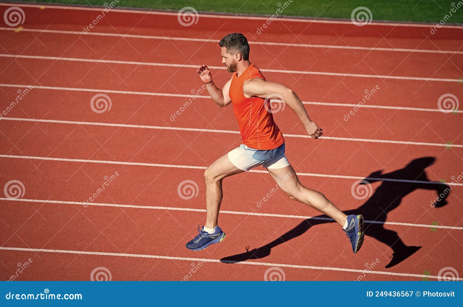 Physical Training. Athletic Guy Run. Challenge and Competition ...