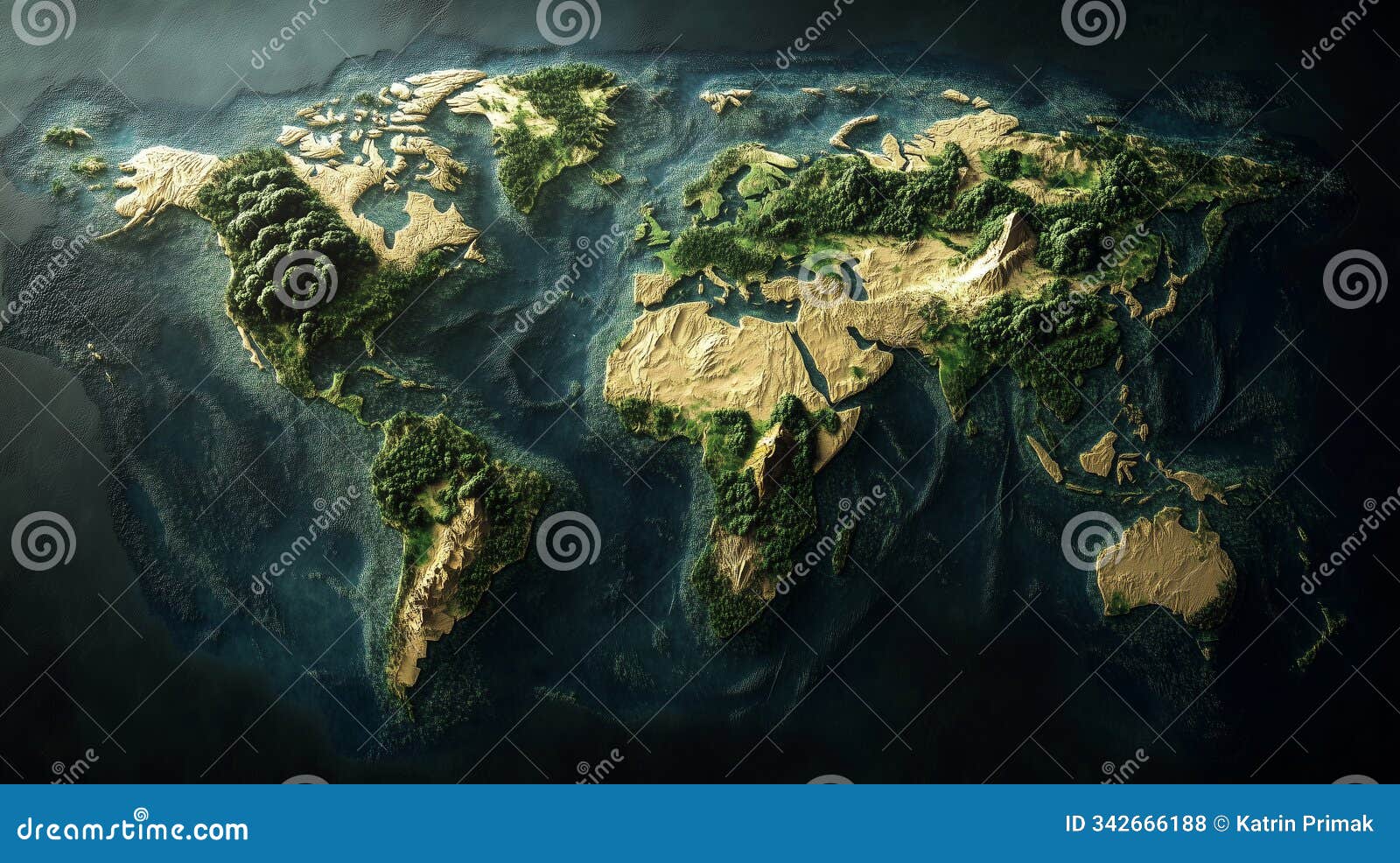 Physical world map stock photo. Image of earth, topographic - 342666188