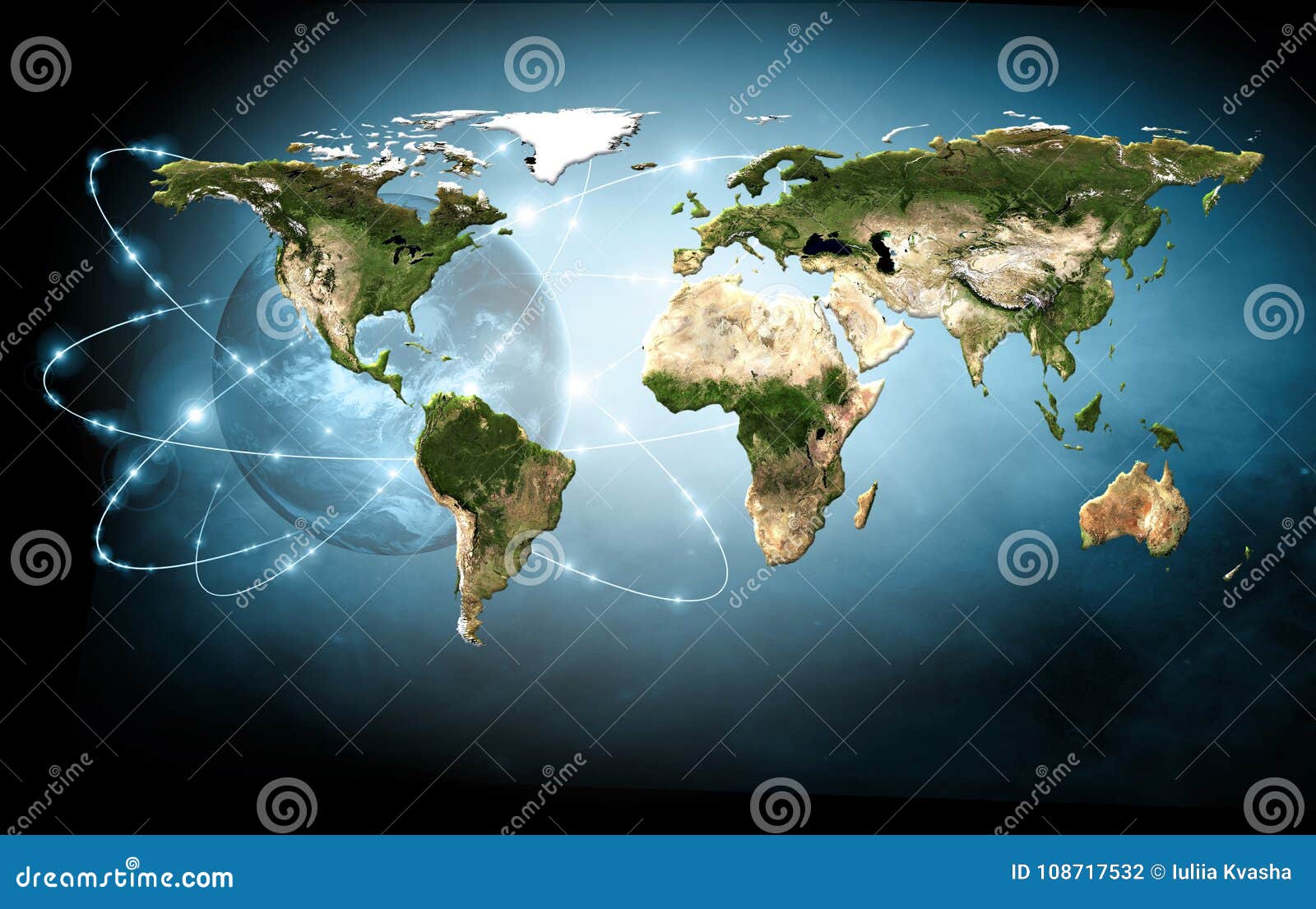 Physical World Map Illustration. Elements of this Image Furnished by ...
