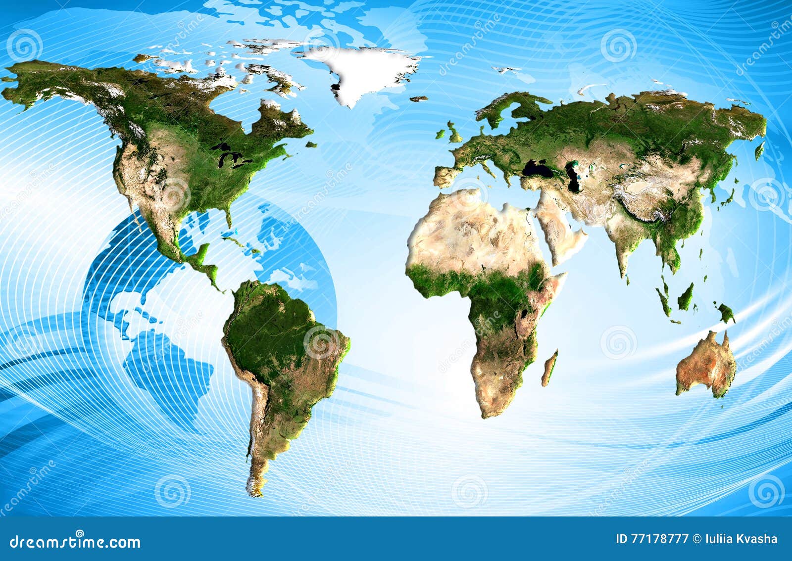 Physical World Map Illustration. Elements of this Image Furnished by ...