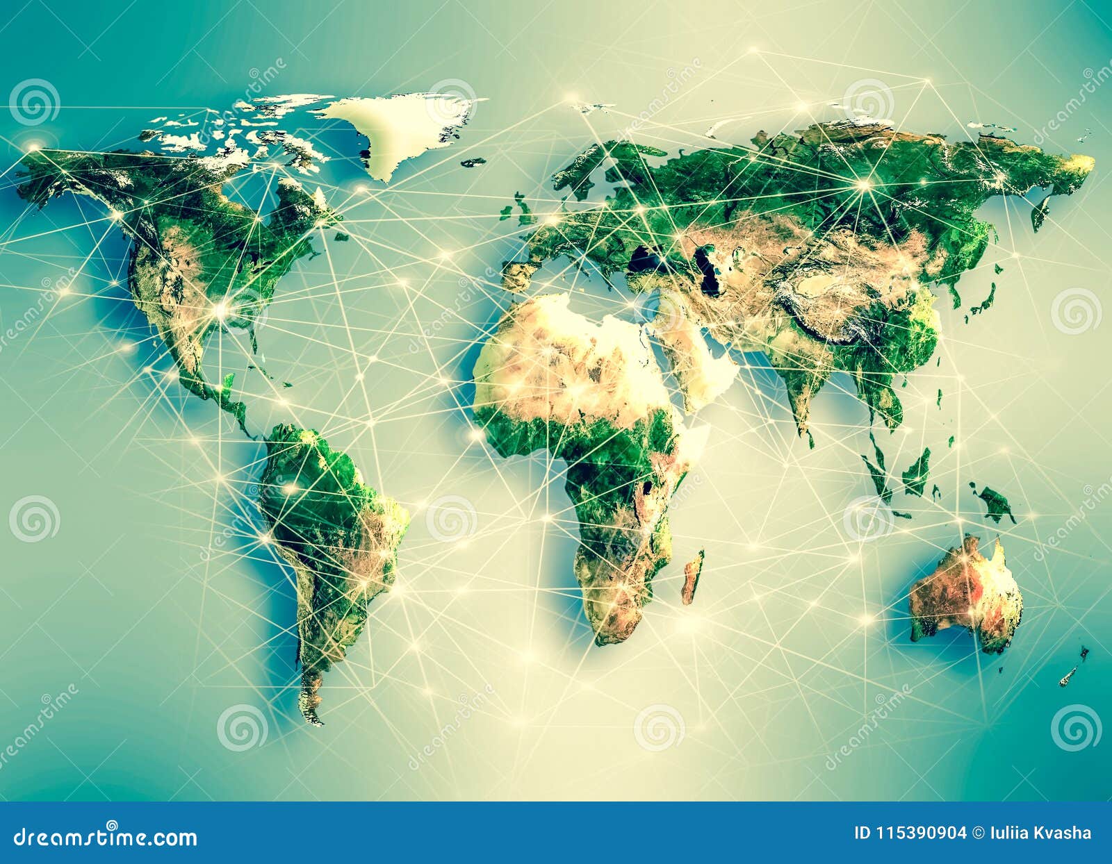 Physical World Map Illustration. Elements of this Image Furnished by ...