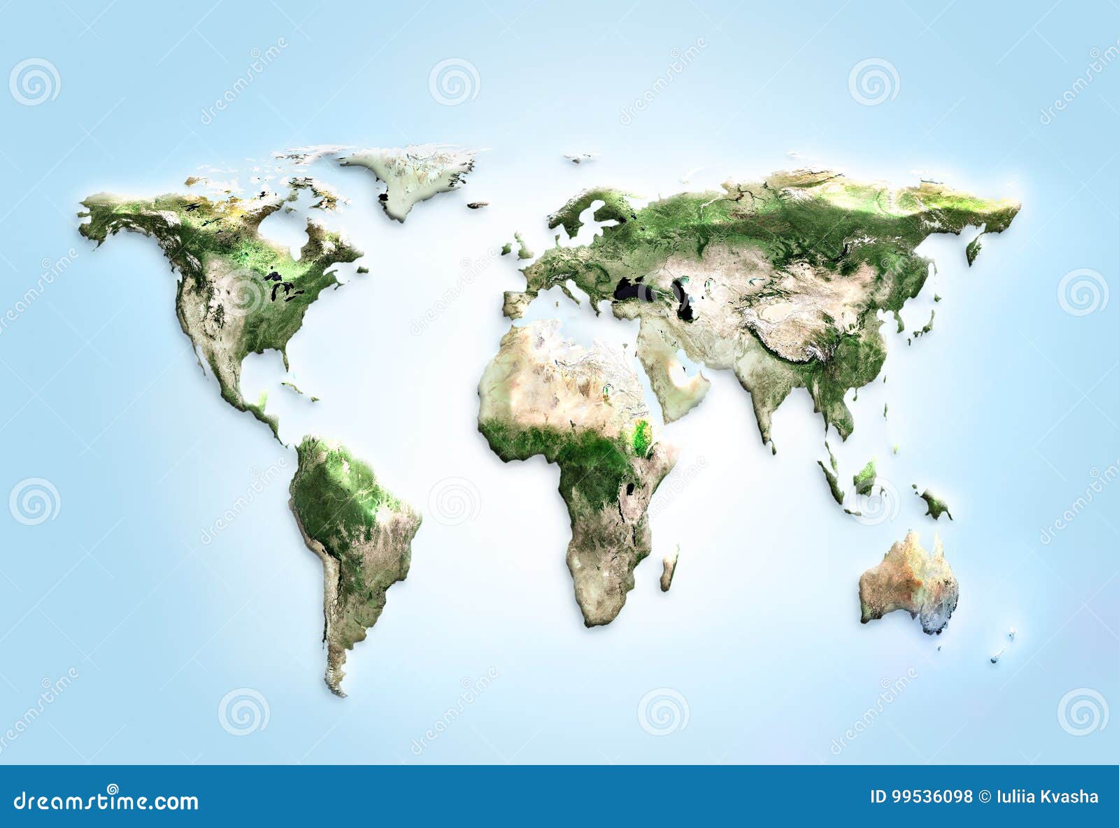 Physical World Map Illustration. Elements of this Image Furnished by ...