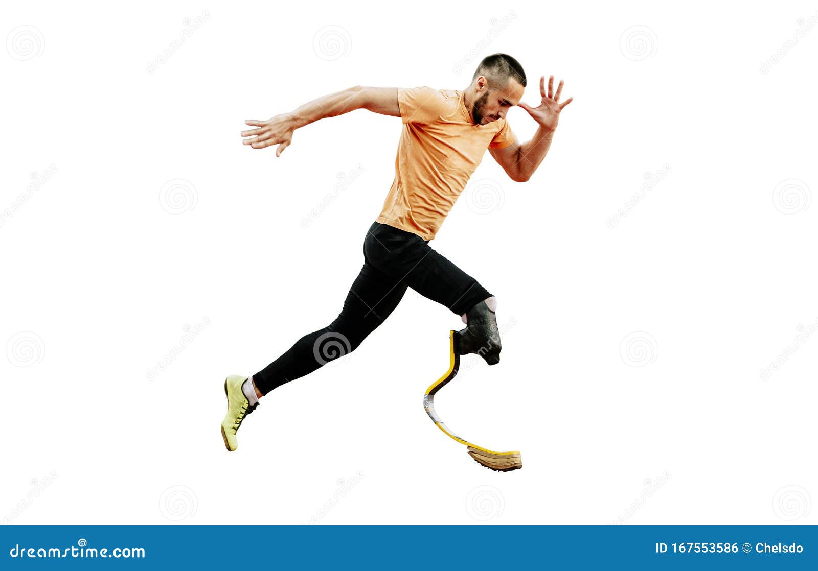 Physically Disabled Athlete Running Stock Photo - Image of loss, limb ...