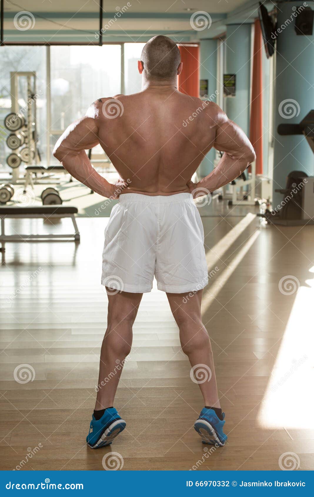 Physically Man Showing His Well Trained Back Stock Photo - Image of ...
