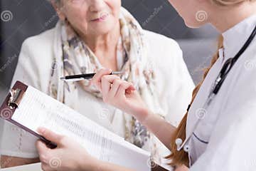 Physician Doing Medical Interview Stock Photo - Image of indoors ...