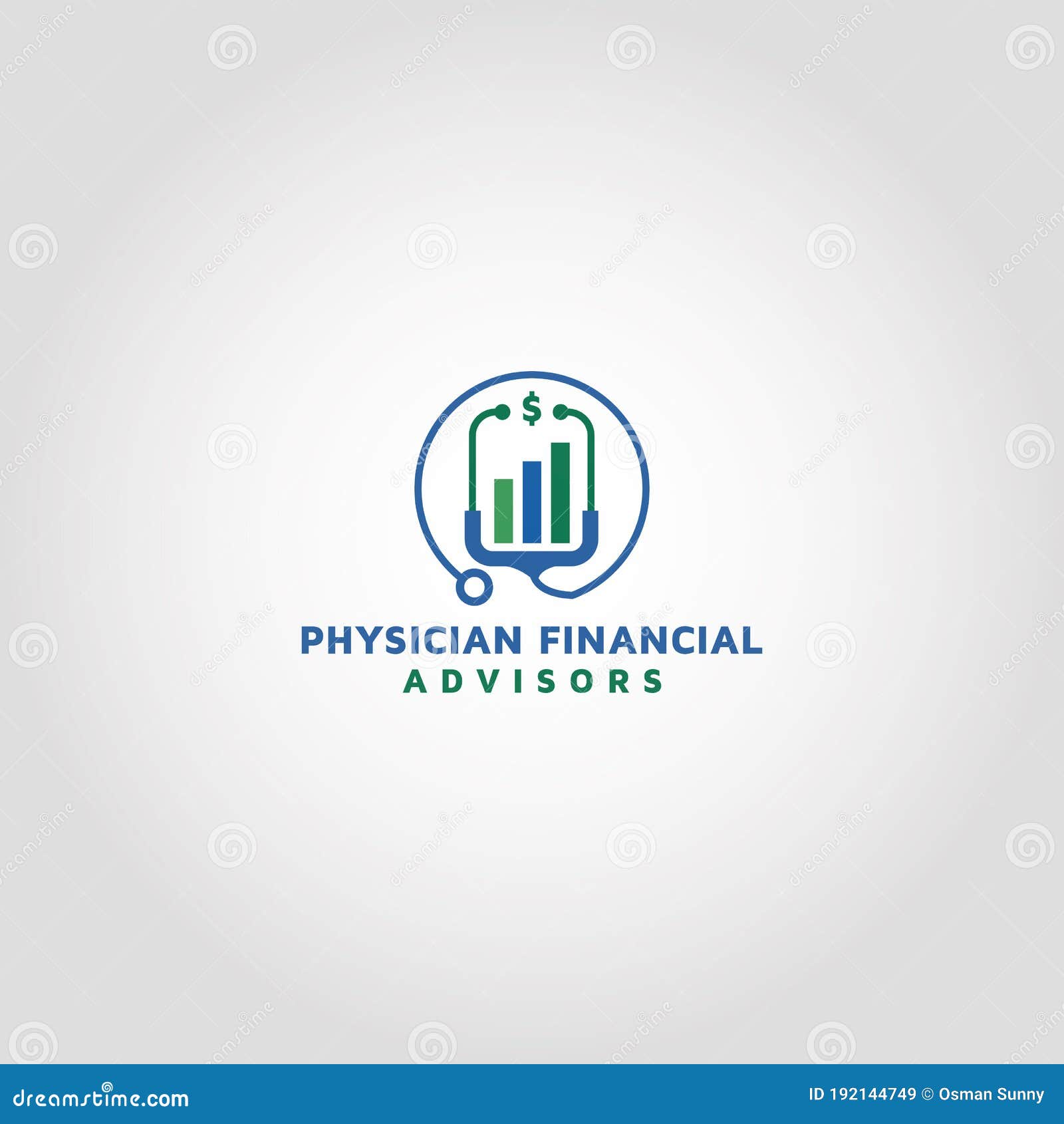 Physician Financial Advisors Logo Design Template Idea Stock ...