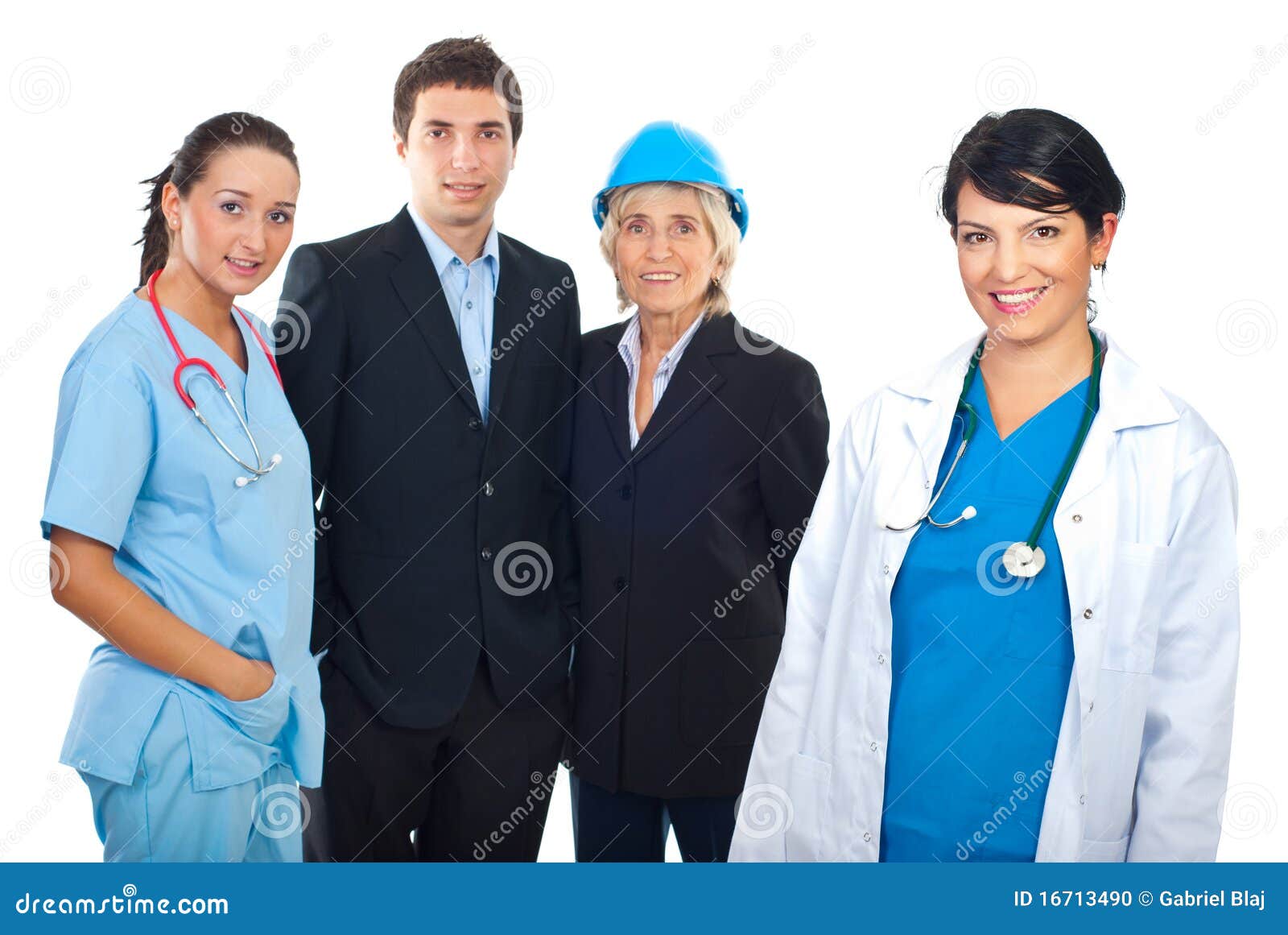 Physician and Group of Different Careers People Stock Photo - Image of ...