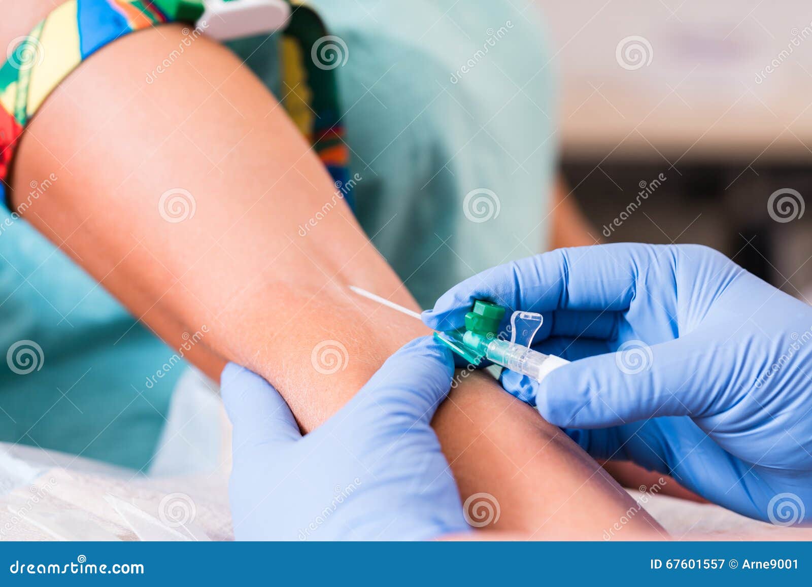 Physician or Nurse Taking Blood Sample of Woman Stock Image - Image of ...