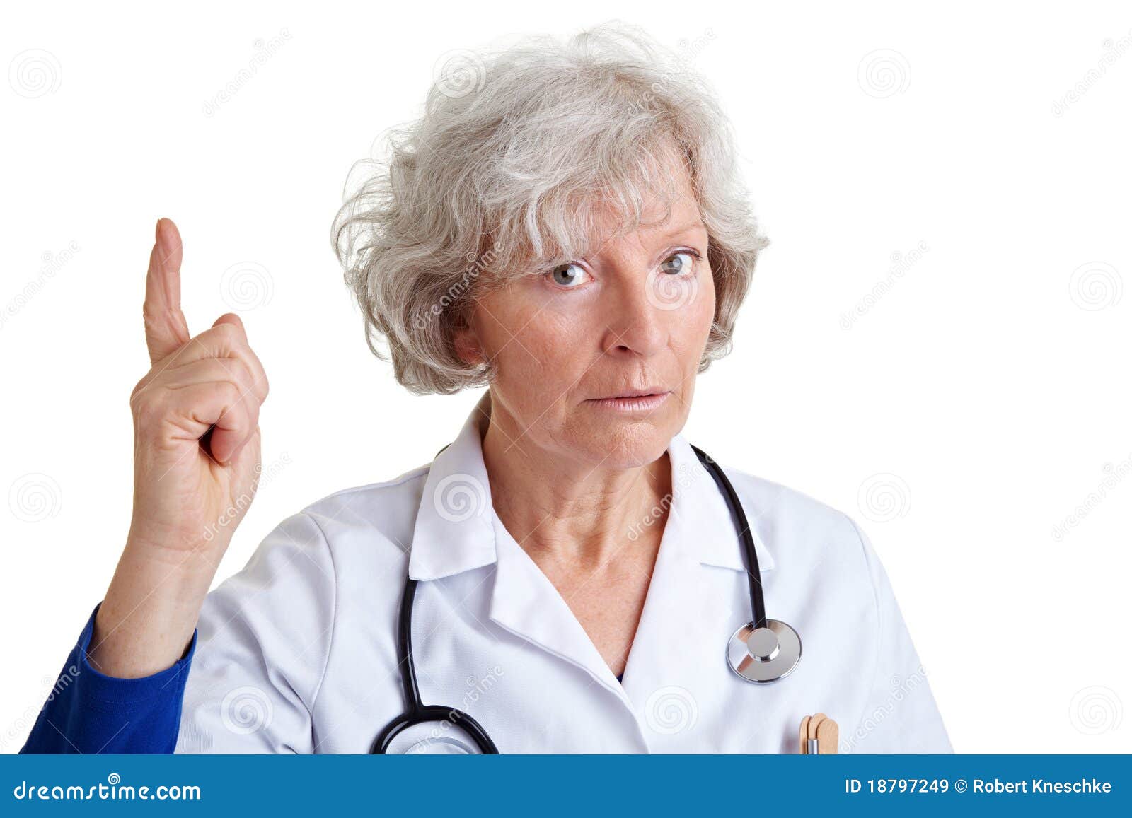 Physician Scolding with Index Stock Image - Image of admonition, face ...