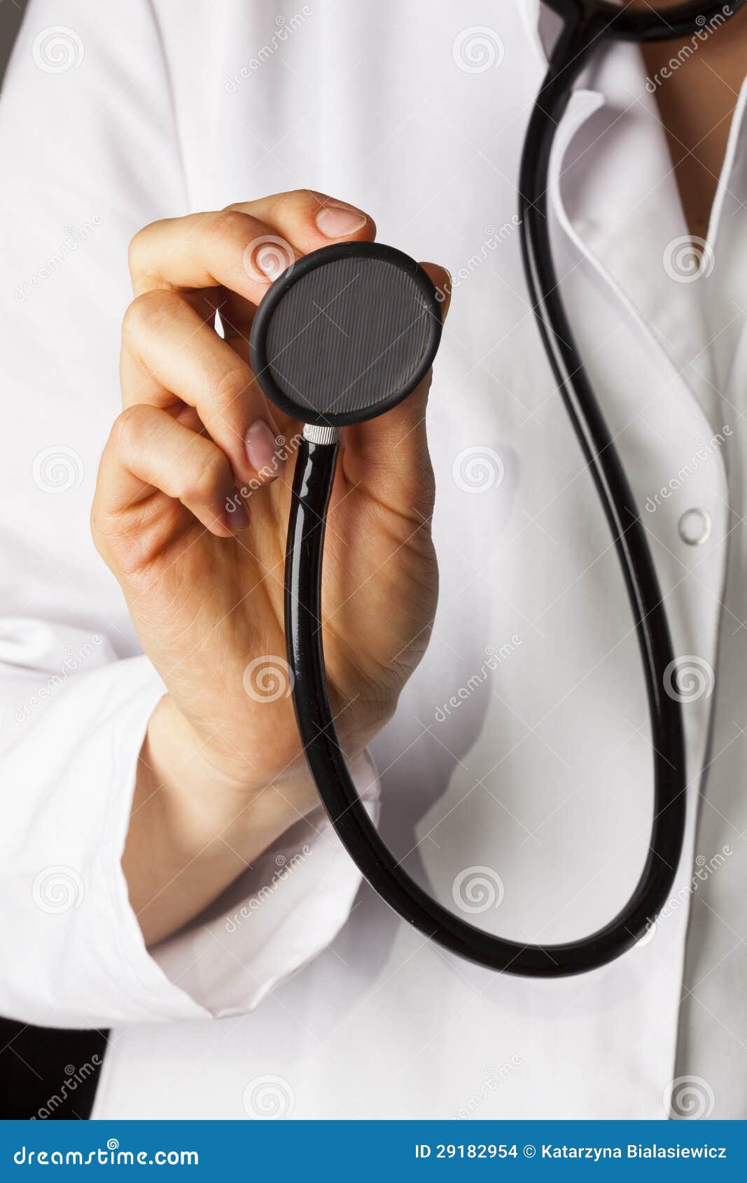 Physicians Hands with Stethoscope Stock Photo - Image of hand, medicine ...