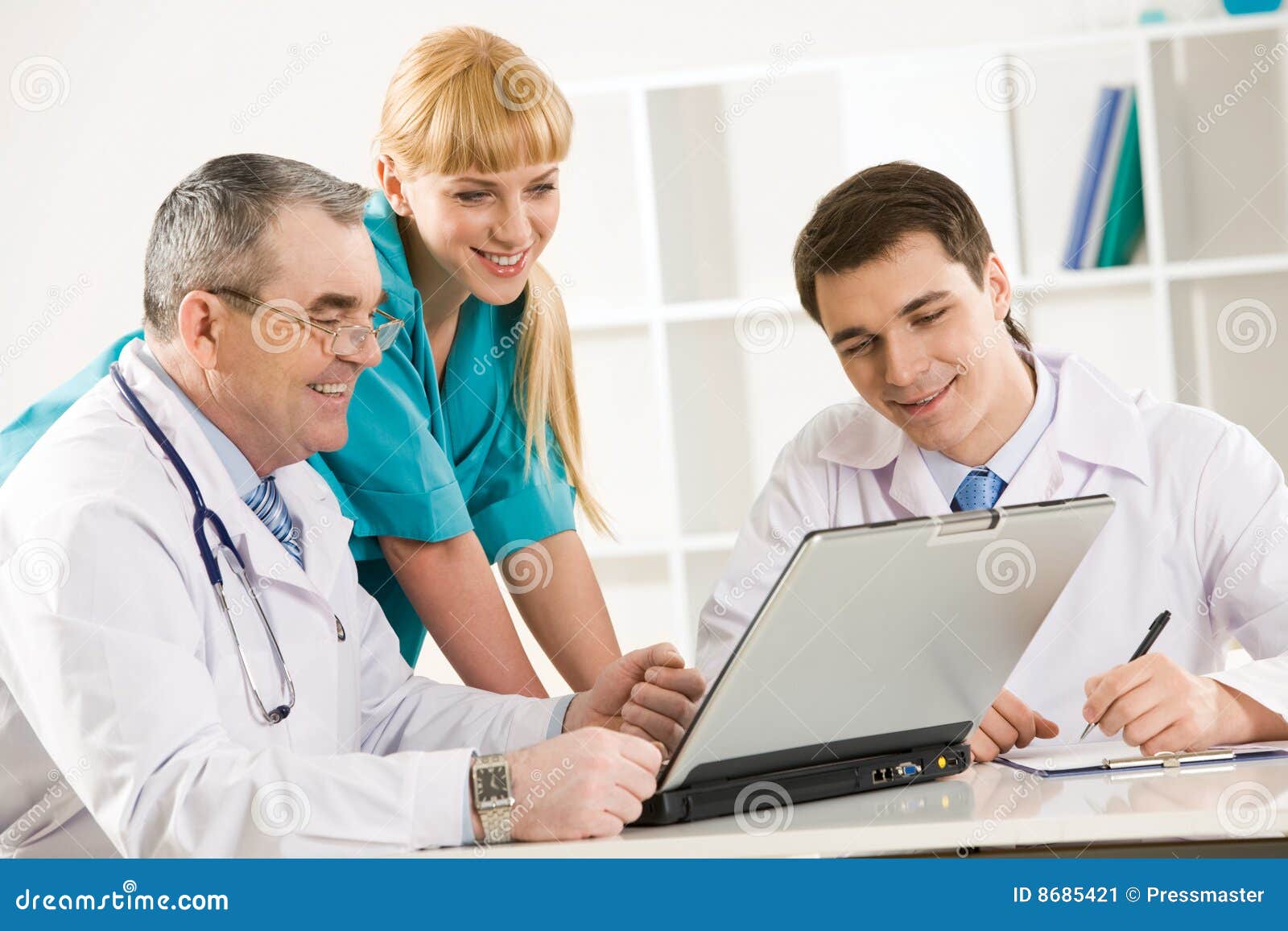 Physicians at work stock image. Image of confident, male - 8685421