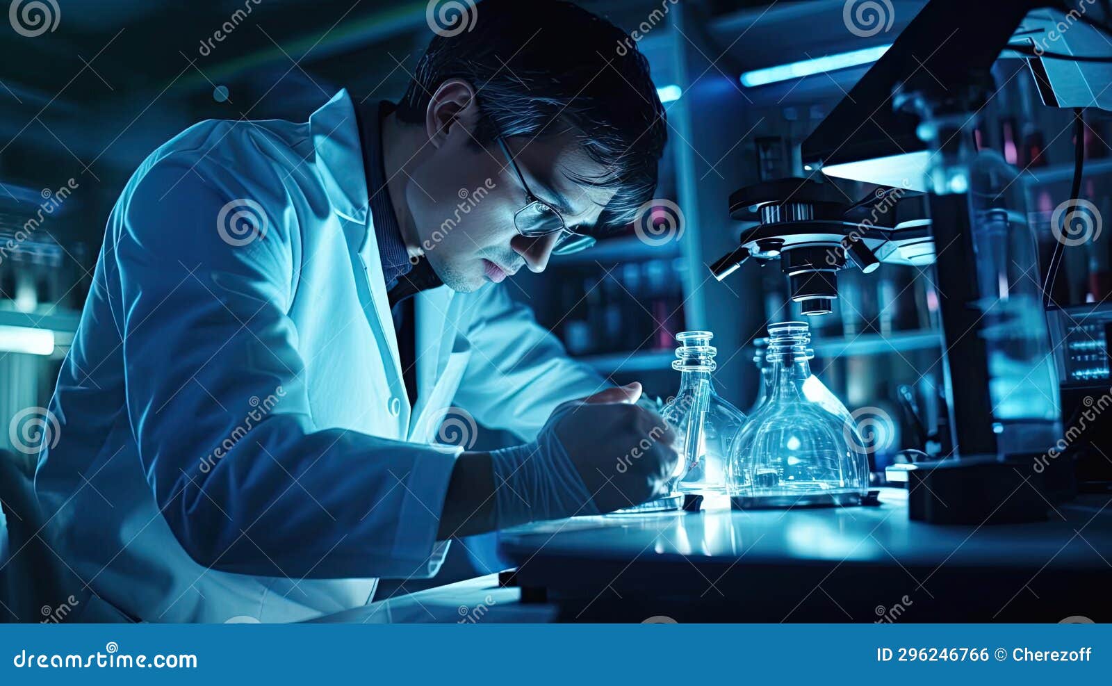 Physicist Conducts Research Stock Photo - Image of young, female: 296246766