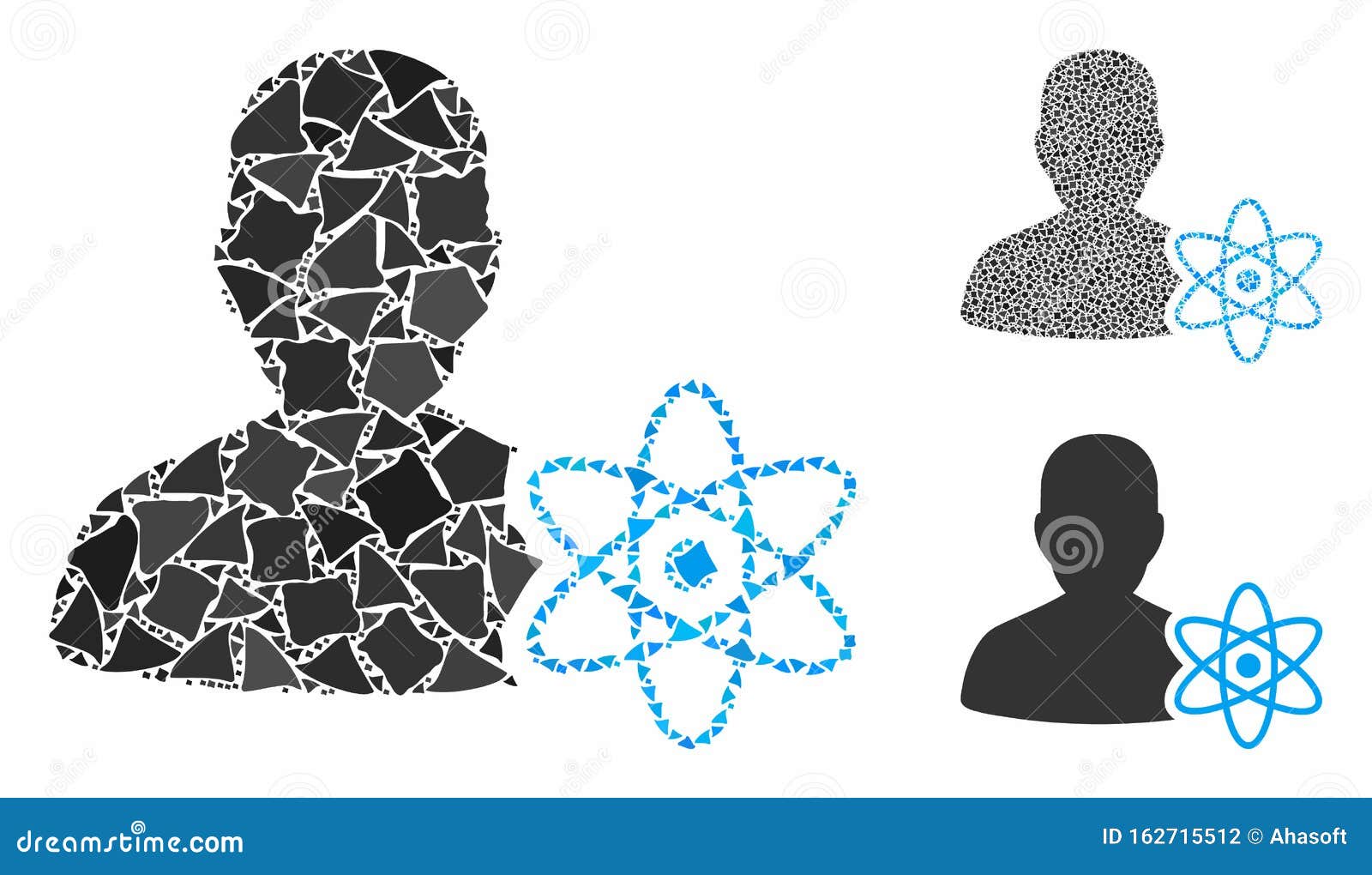 Physicist Science Mosaic Icon of Rugged Items Stock Illustration ...