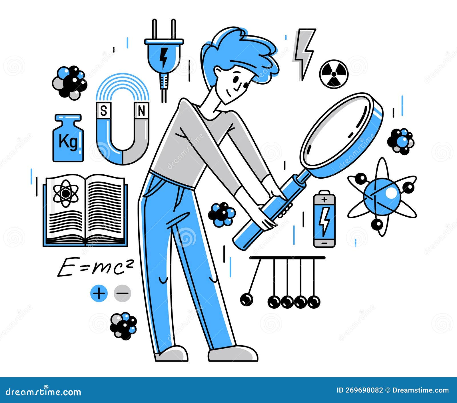 Physicist Working On Some Theoretical Physics Or Making An Experiment ...