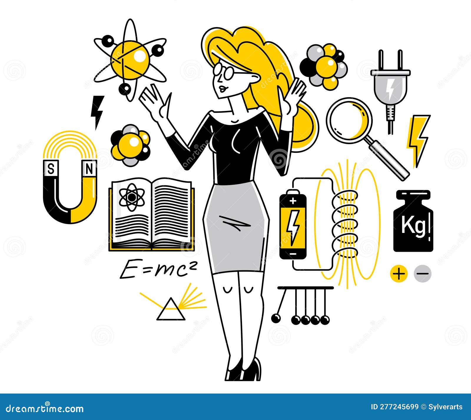 Physicist Working On Some Theoretical Physics Or Making An Experiment ...