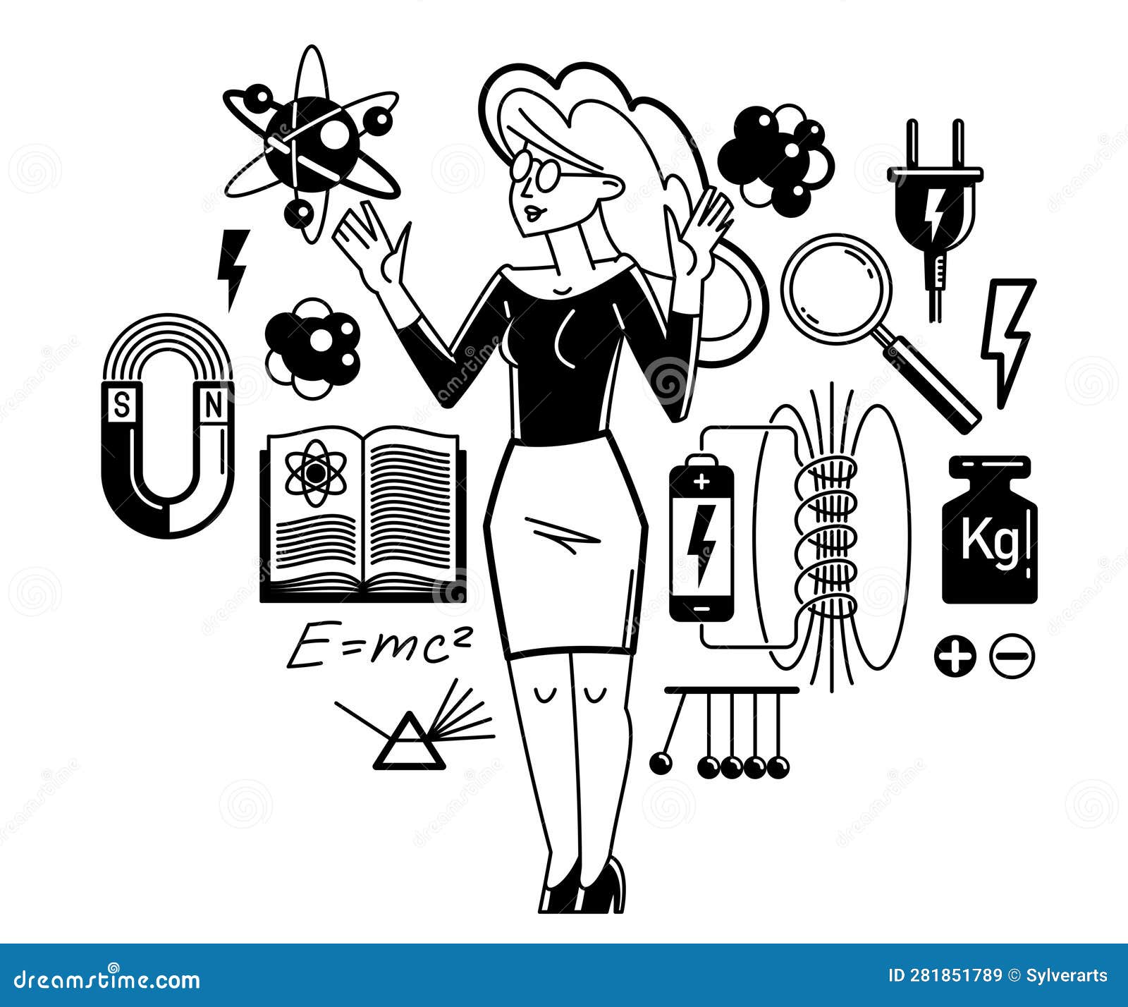 Physicist Working on Some Theoretical Physics or Making an Experiment ...