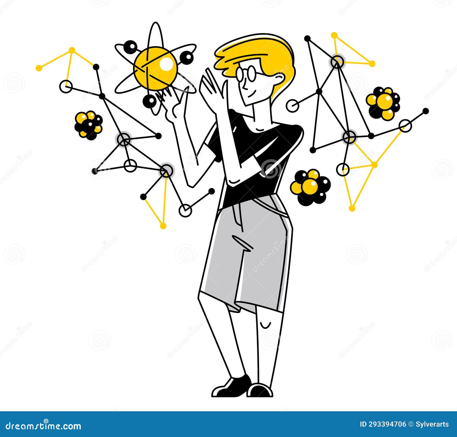 Physicist Working on Some Theoretical Physics or Making an Experiment ...