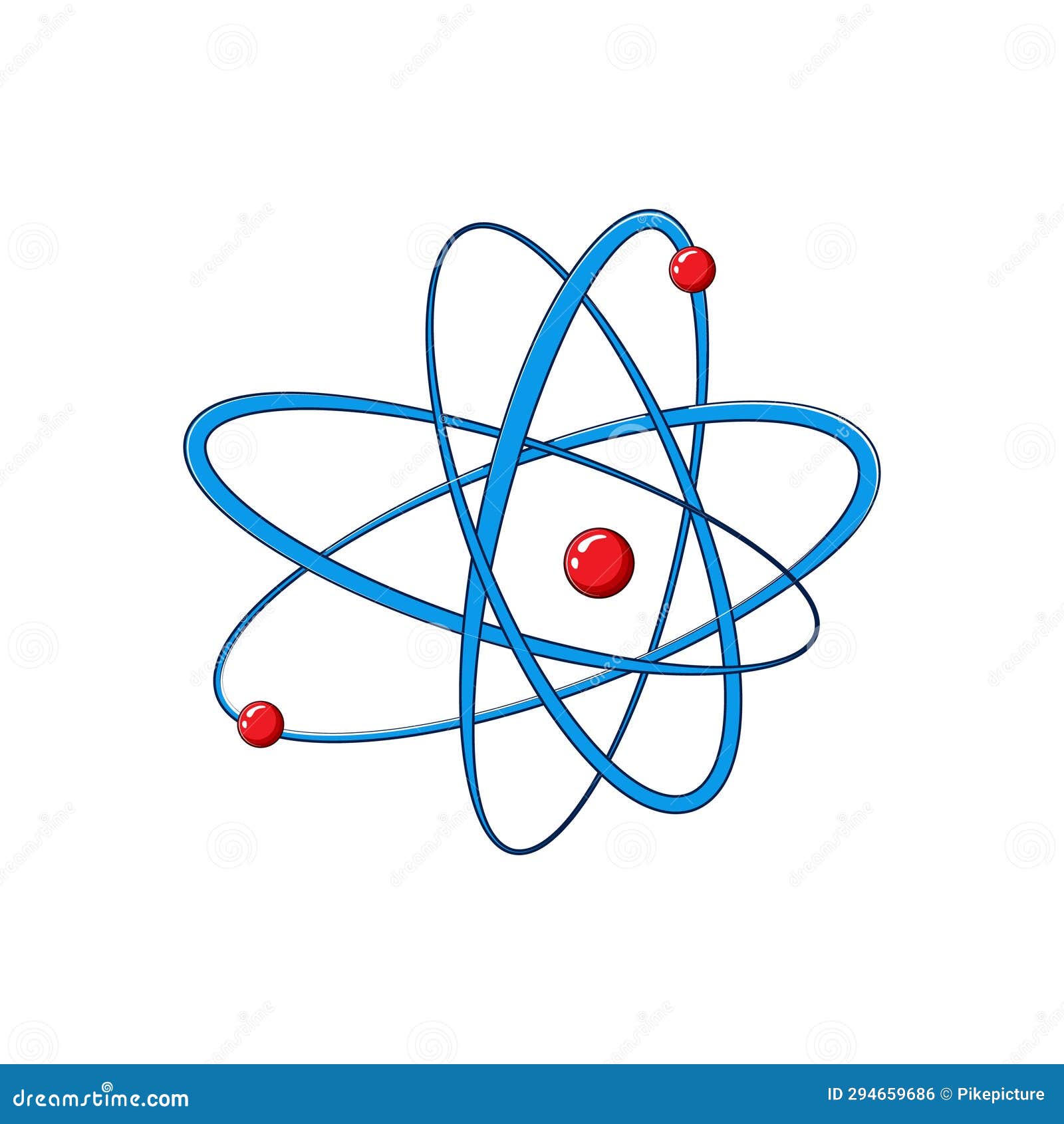 Physics Atom Cartoon Vector Illustration Stock Vector - Illustration of ...