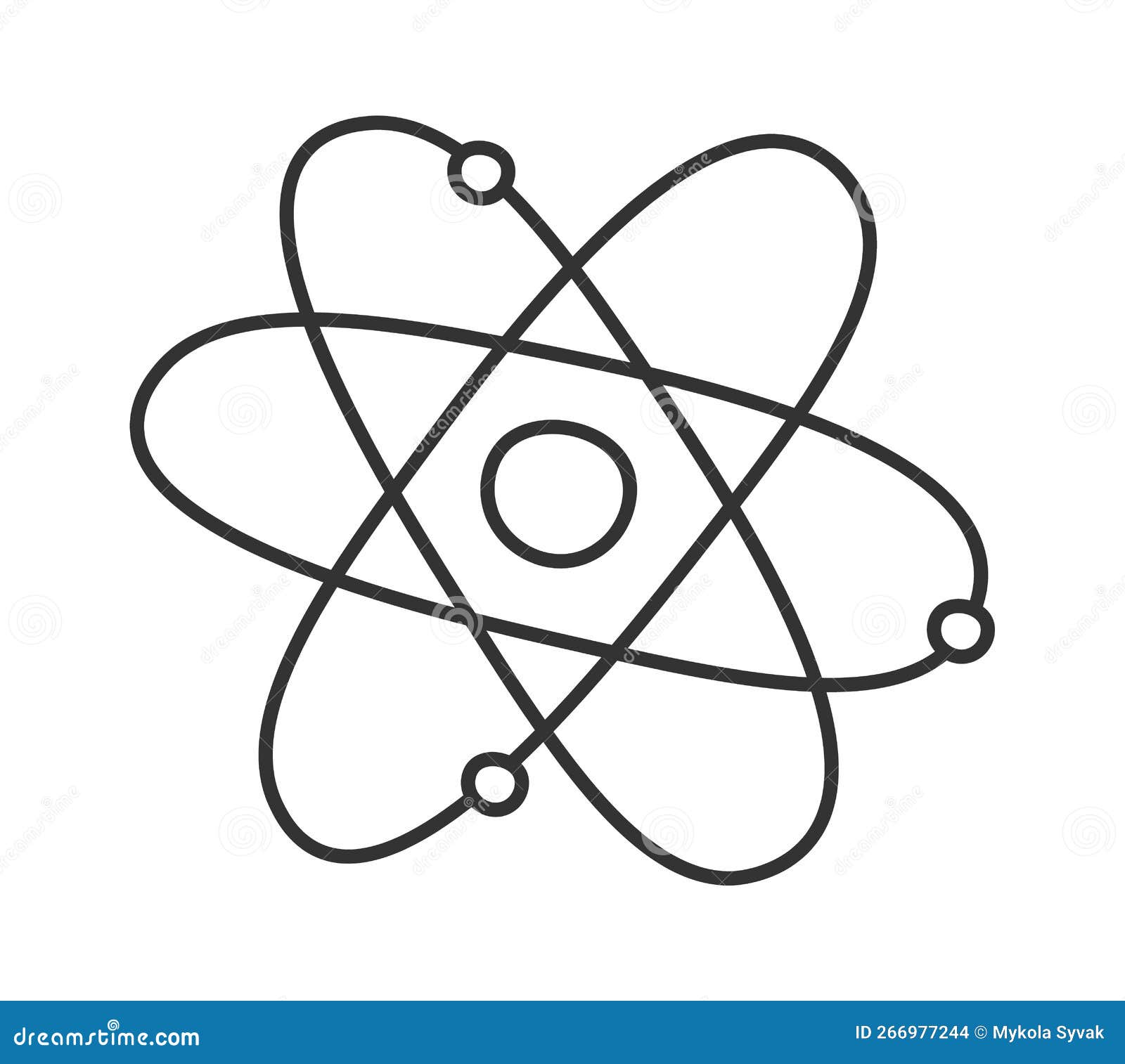 Physics Atom Model with Electrons Flat Icon Stock Vector - Illustration of learn, electrons ...