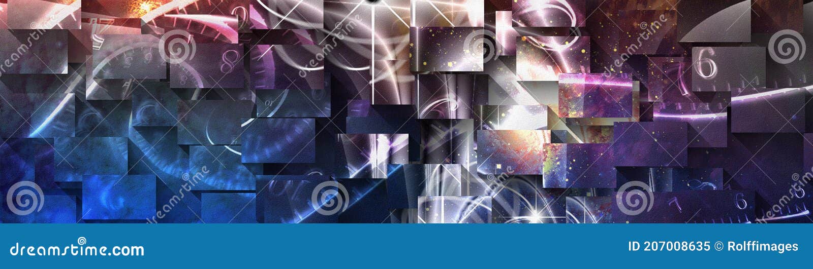 Physics. Atoms the Cosmos and Time Stock Illustration - Illustration of ...