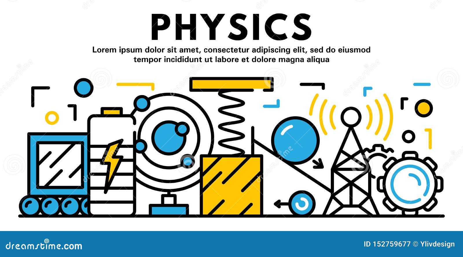 Physics Banner. Science Alphabet. Vector Illustration | CartoonDealer ...