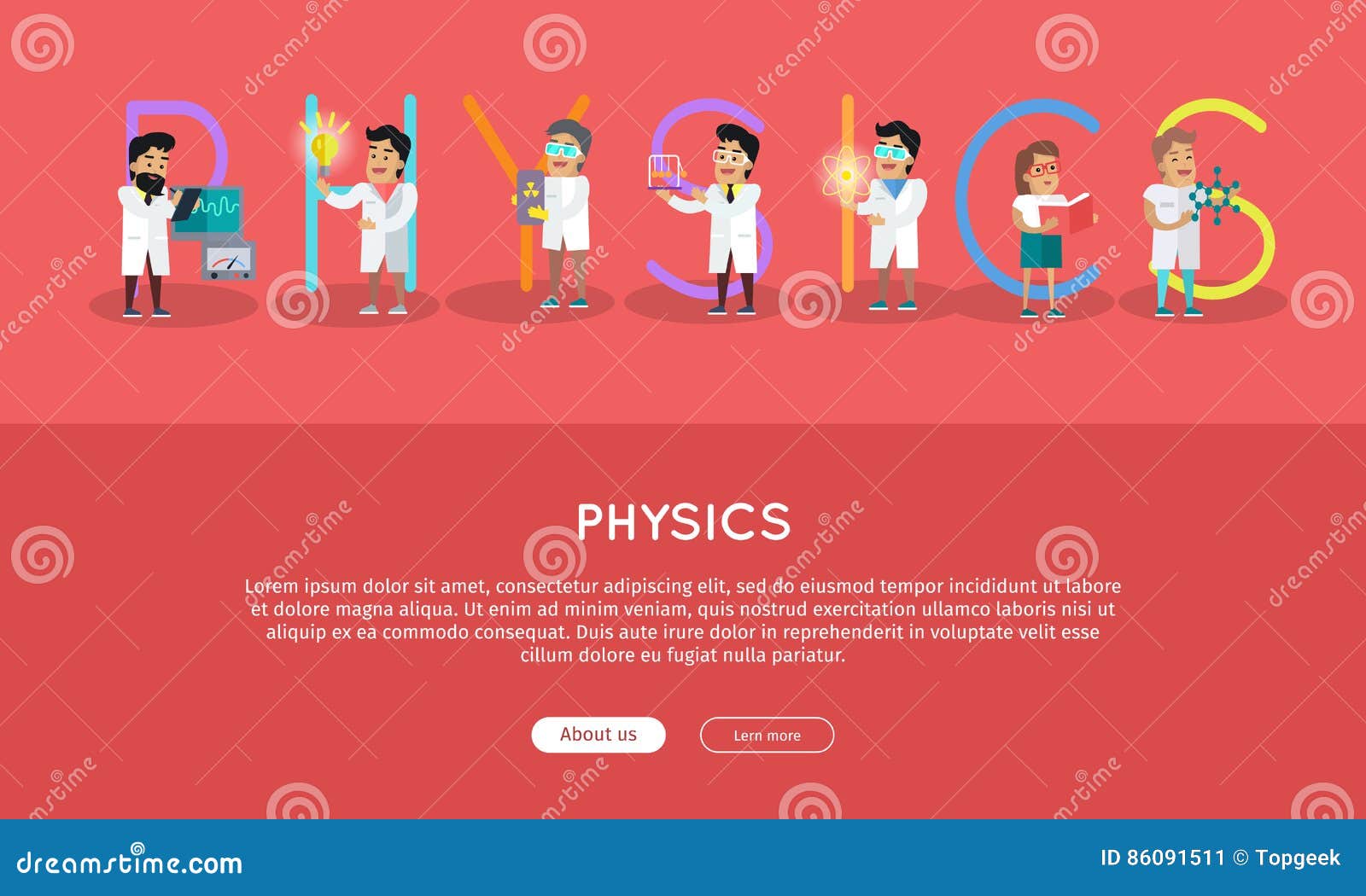 Physics Banner. Science Alphabet Stock Vector - Illustration of ...