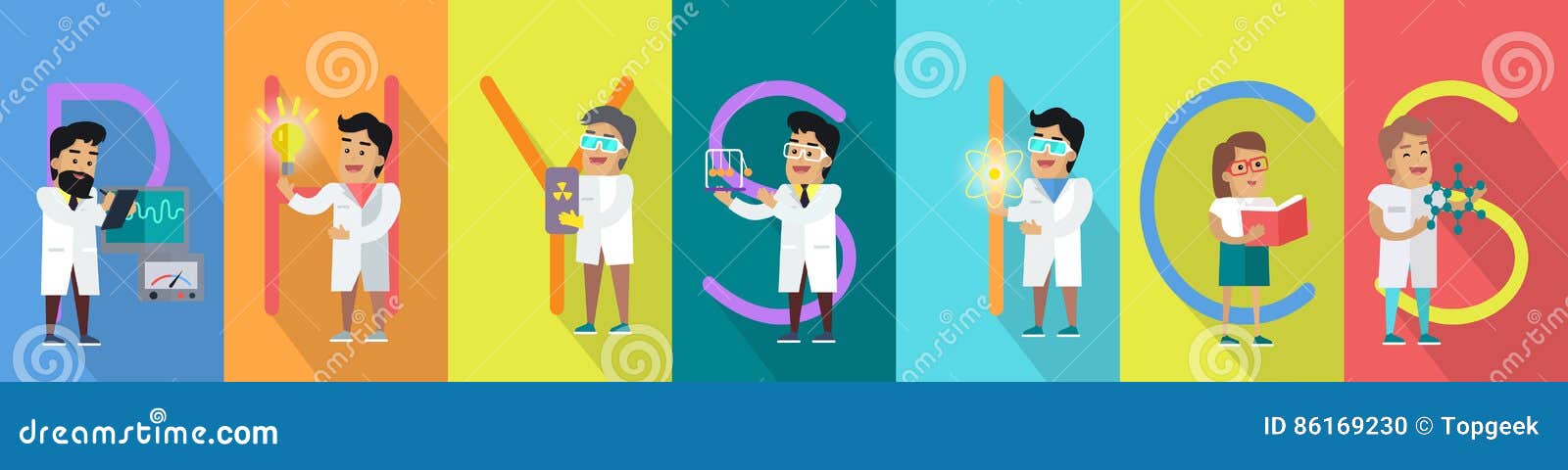 Physics Banner. Science Alphabet. Vector Illustration | CartoonDealer ...