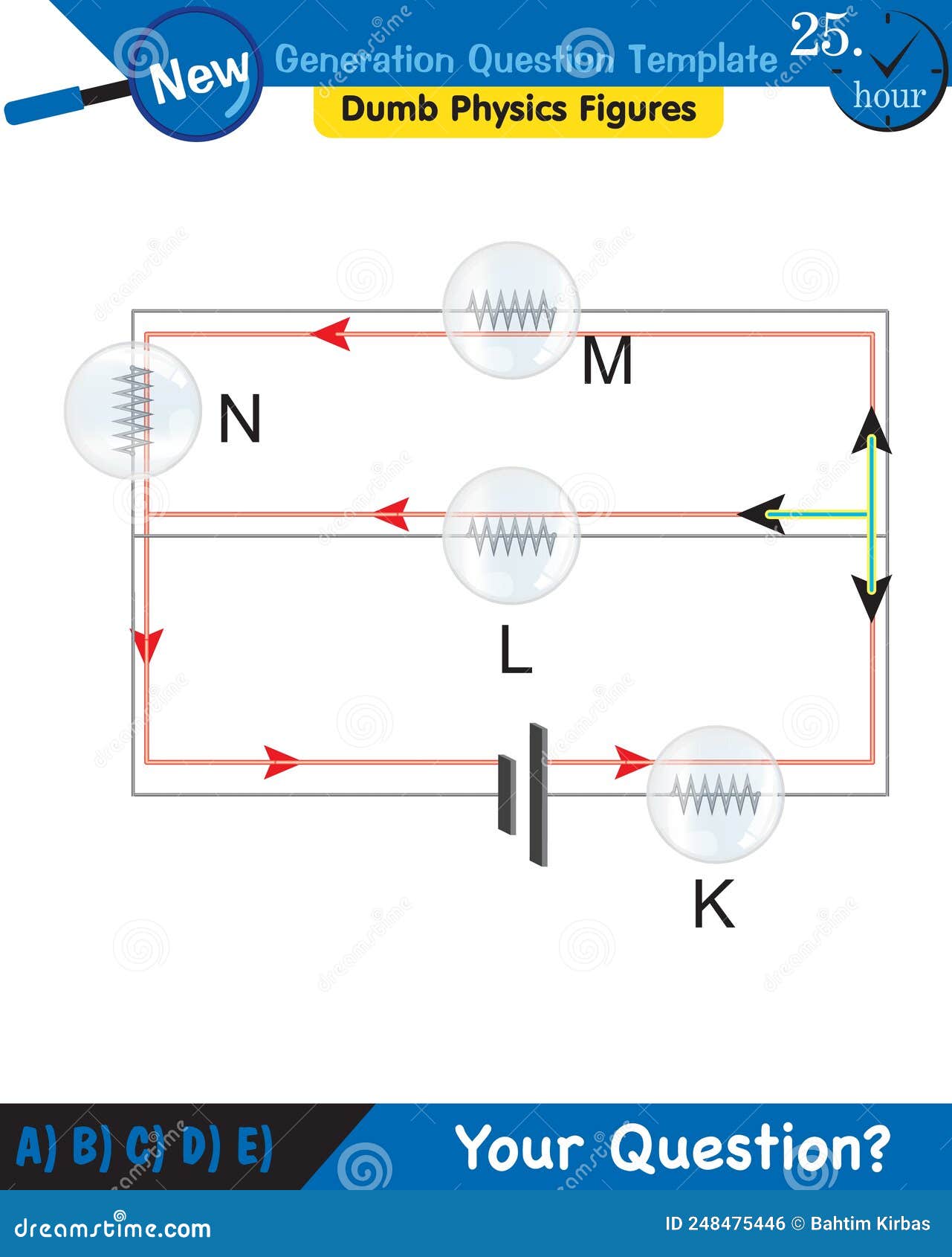 Physics, Basic Electric Circuits, Next Generation Question Template ...