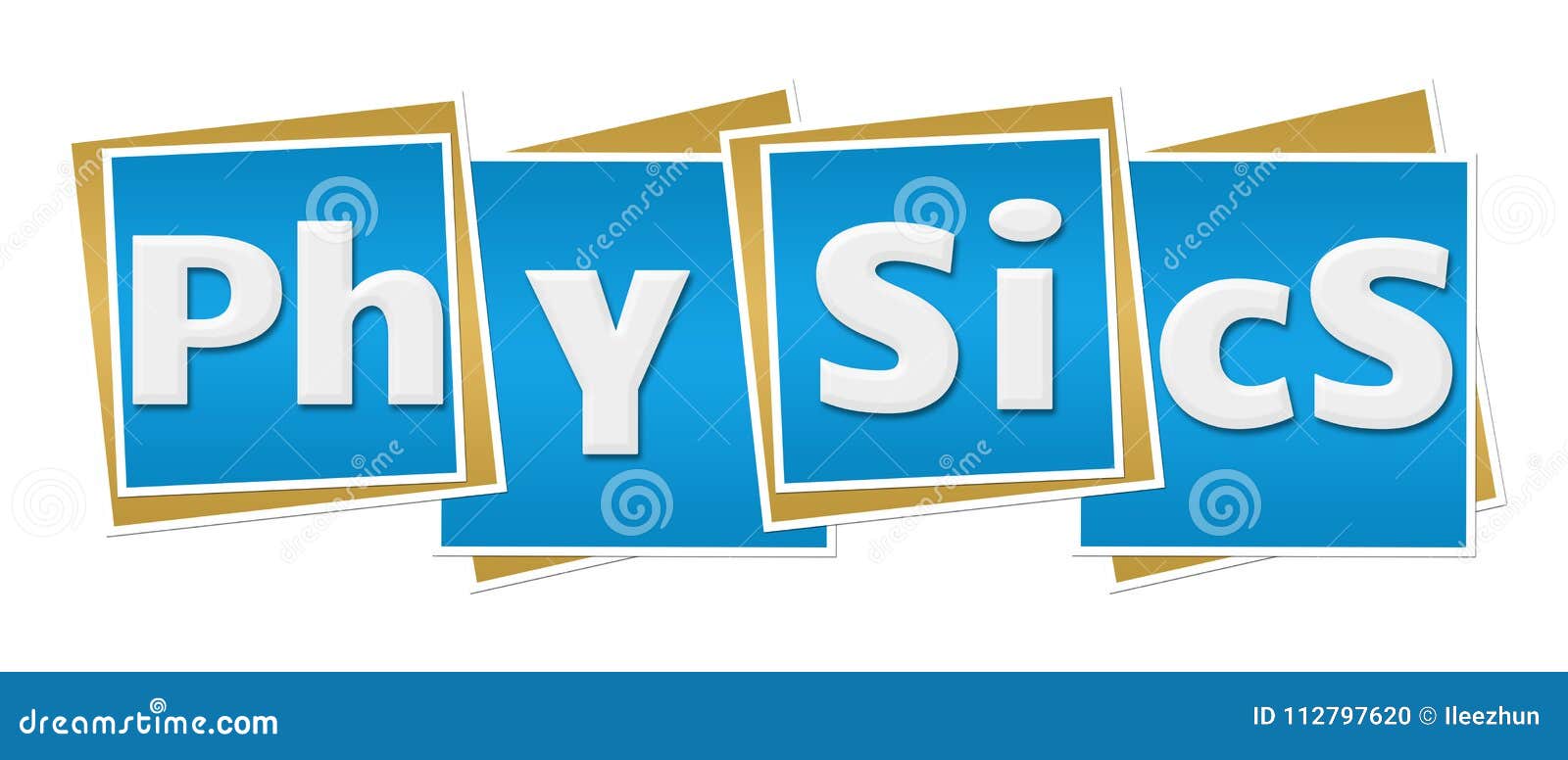 Physics Blue Blocks stock illustration. Illustration of school - 112797620