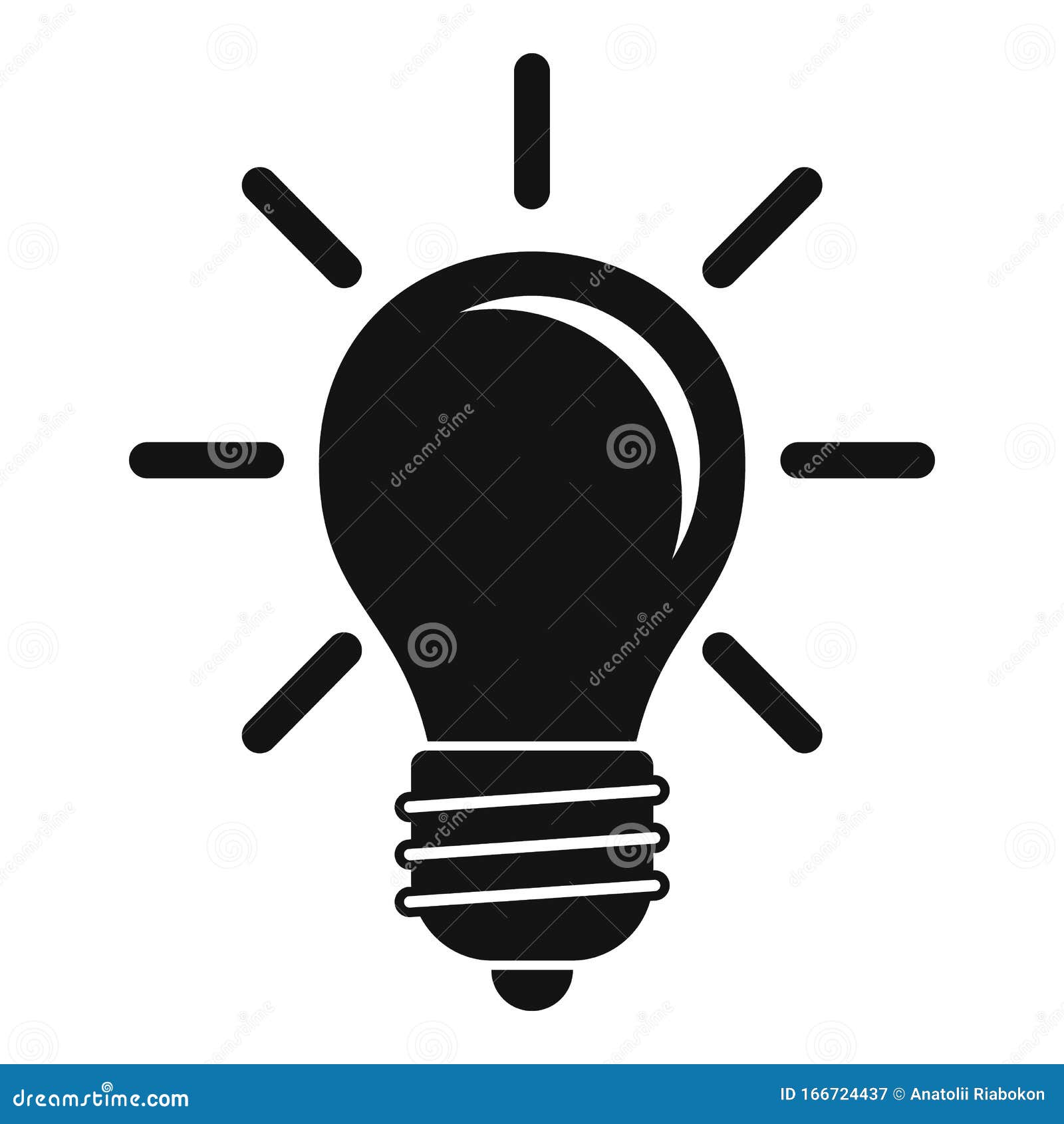 Physics Bulb Idea Icon, Simple Style Stock Vector - Illustration of ...