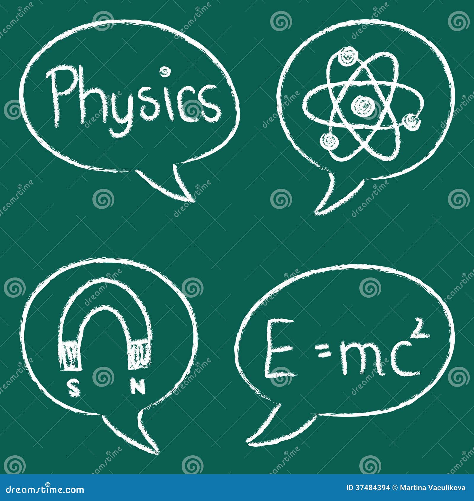 Physics chalky bubbles stock vector. Illustration of education - 37484394