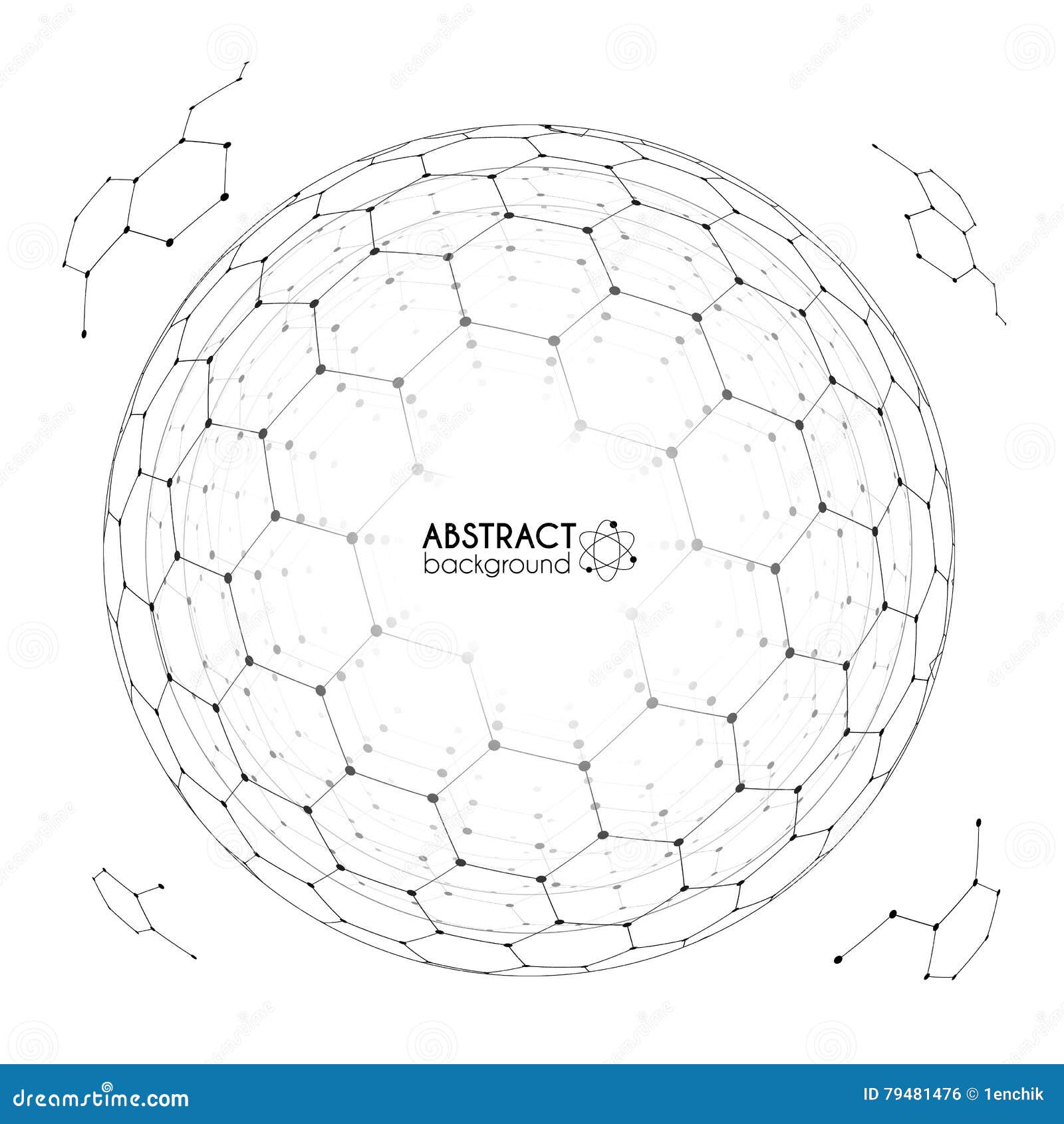 Physics and Chemistry Science Concept with Hexagonal Grid Vector ...
