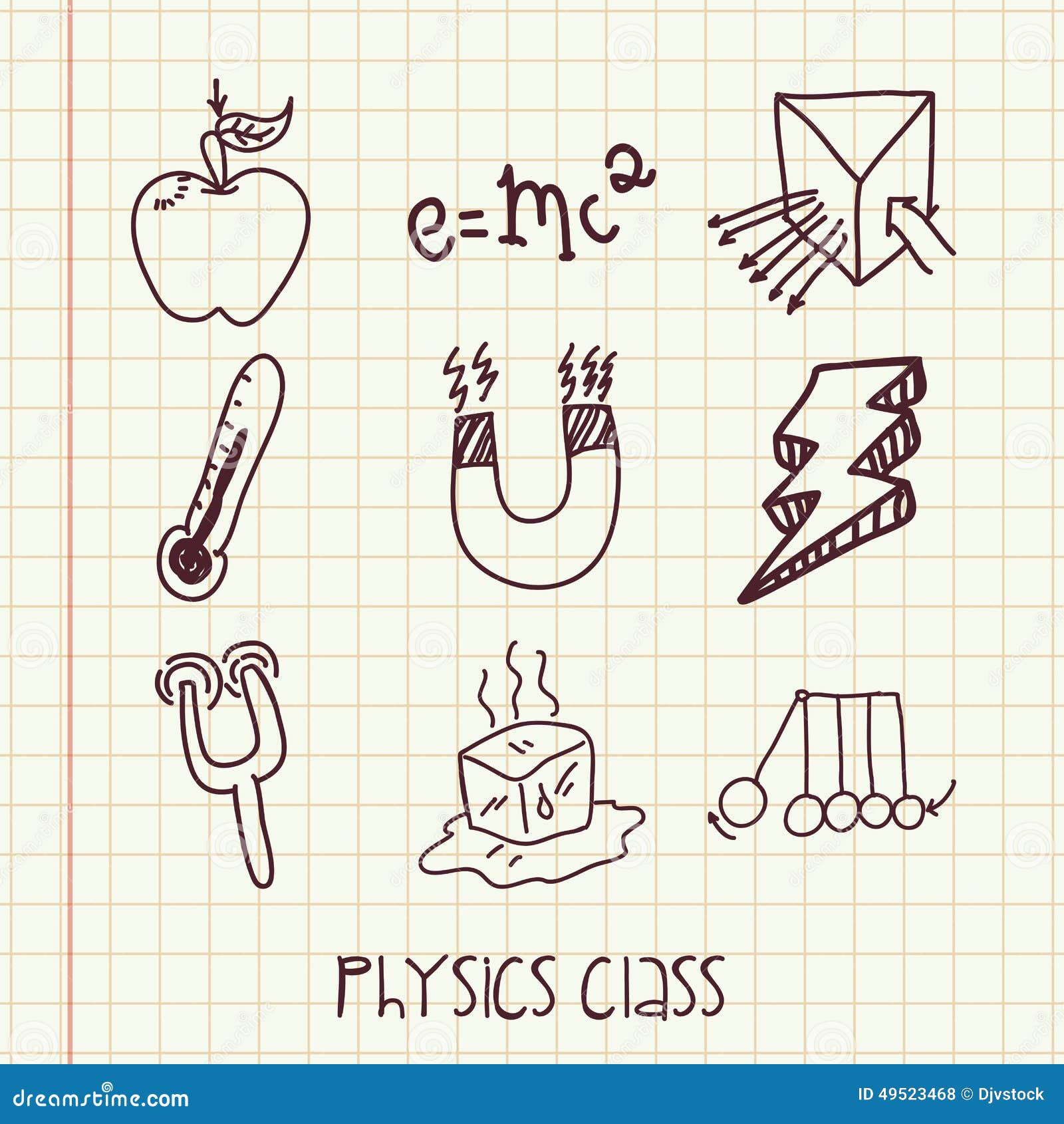 Physics class stock vector. Illustration of school, icon - 49523468