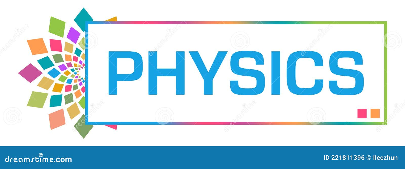 Physics Colorful Circular Box Stock Illustration - Illustration of ...