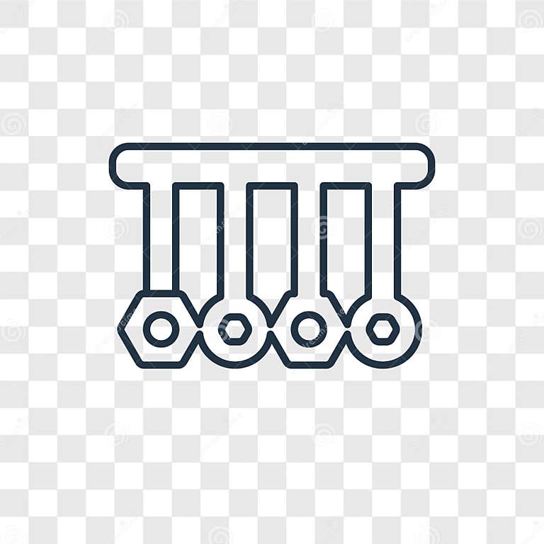 Physics Concept Vector Linear Icon Isolated on Transparent Background ...