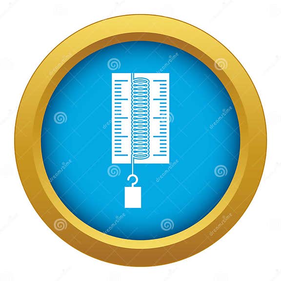 Physics Dynamometer for Laboratory Work Icon Blue Vector Isolated Stock ...