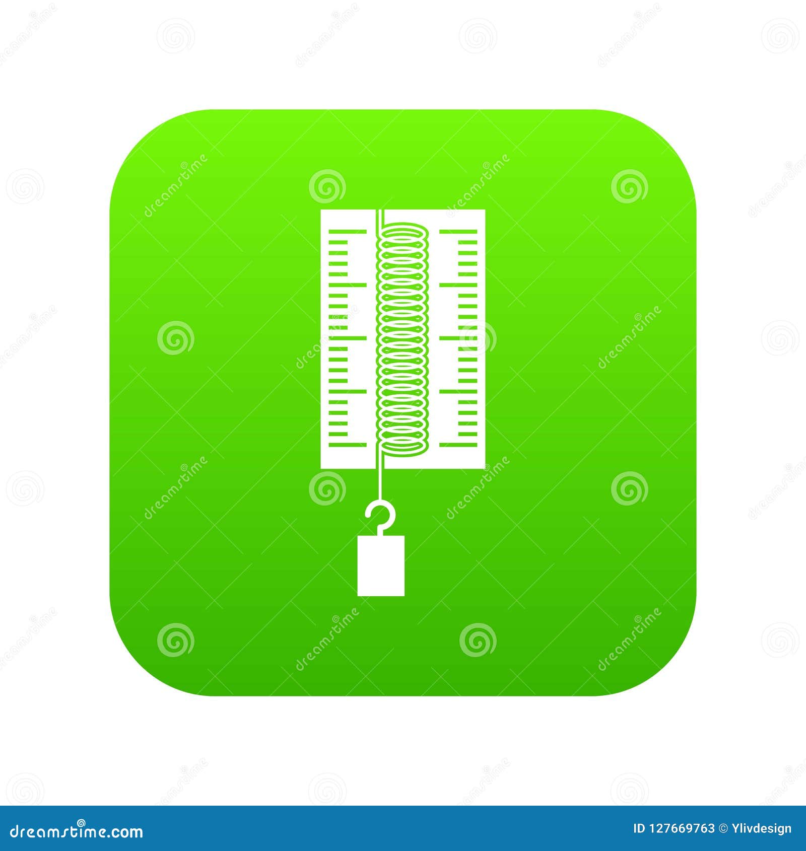 Physics Dynamometer for Laboratory Work Icon Digital Green Stock Vector ...