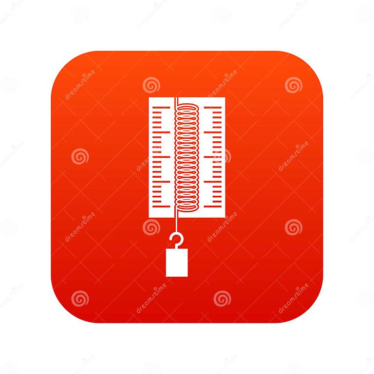 Physics Dynamometer for Laboratory Work Icon Digital Red Stock Vector ...